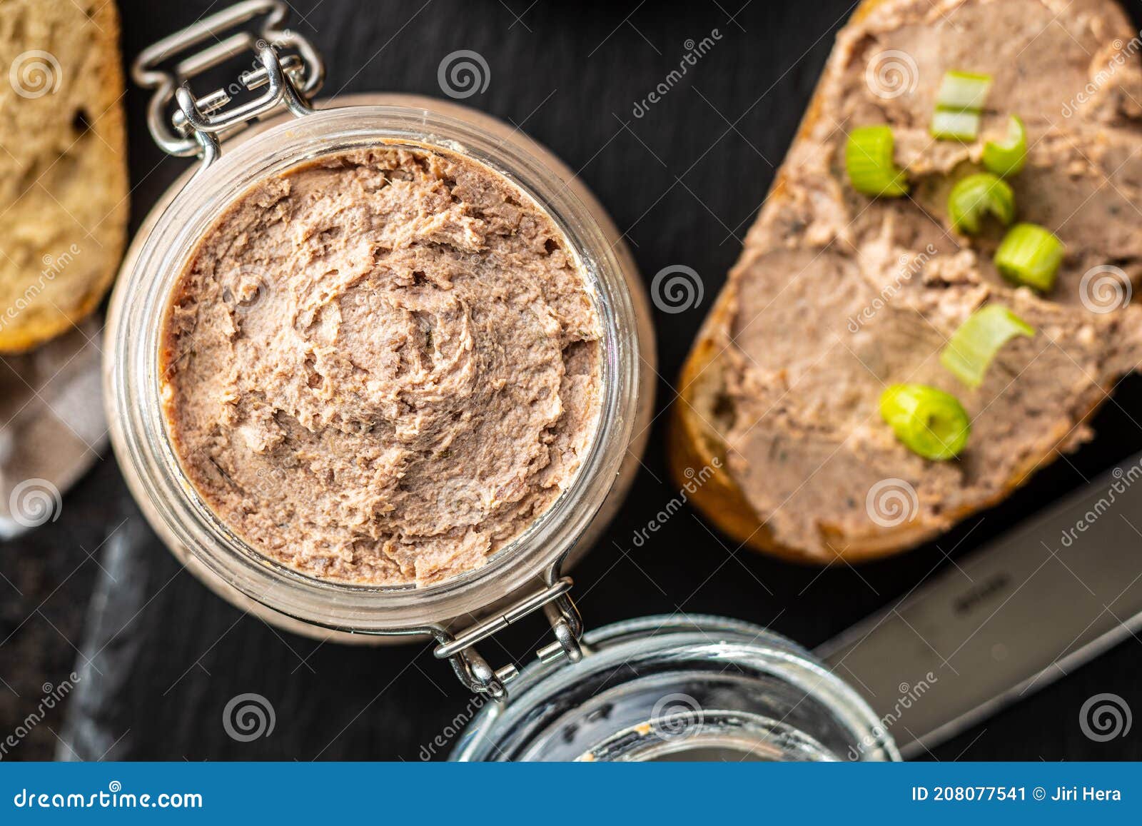 Liver pate in jar stock image. Image of breakfast, liver - 208077541