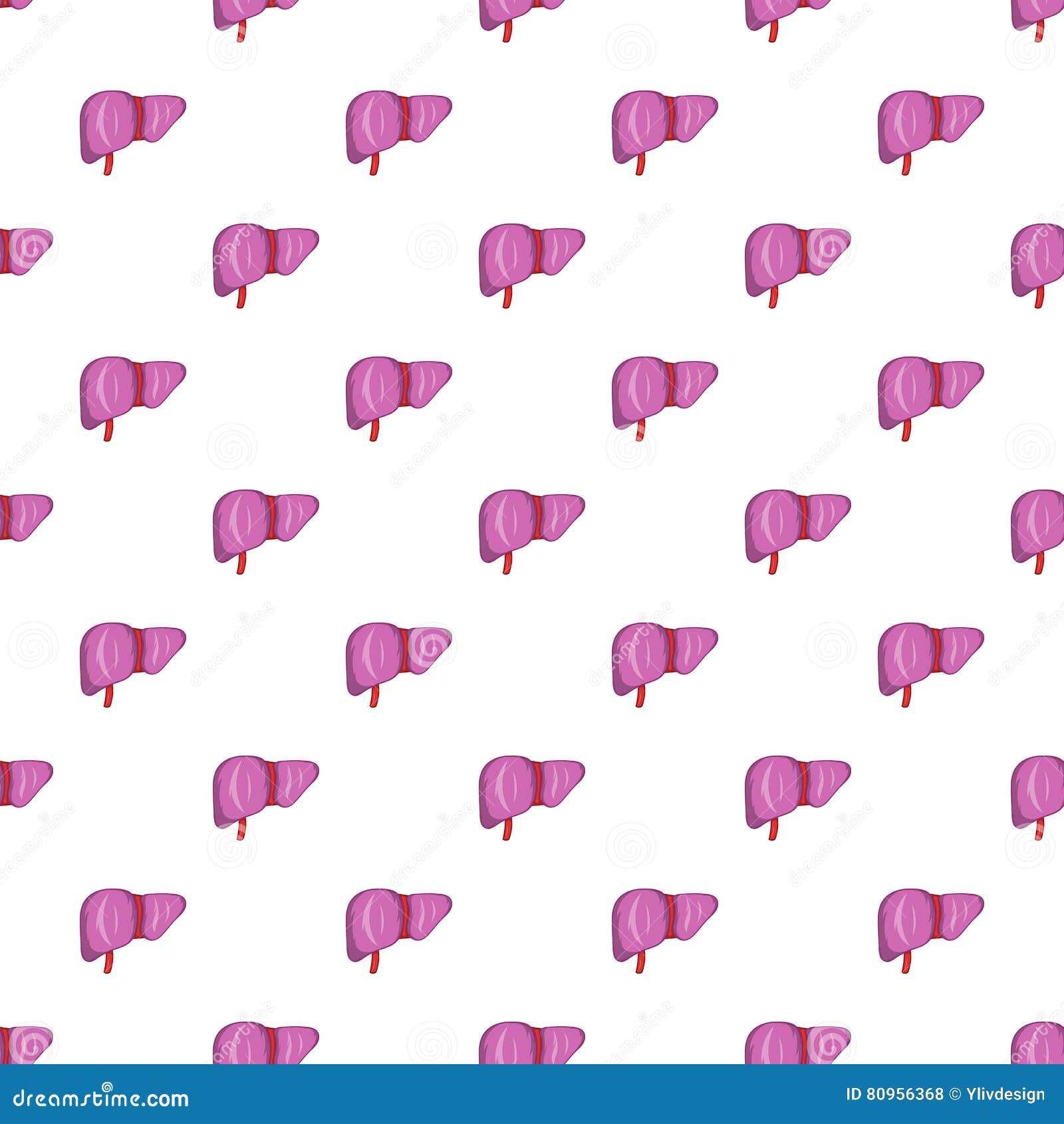 Liver Pattern, Cartoon Style Stock Vector - Illustration of health ...