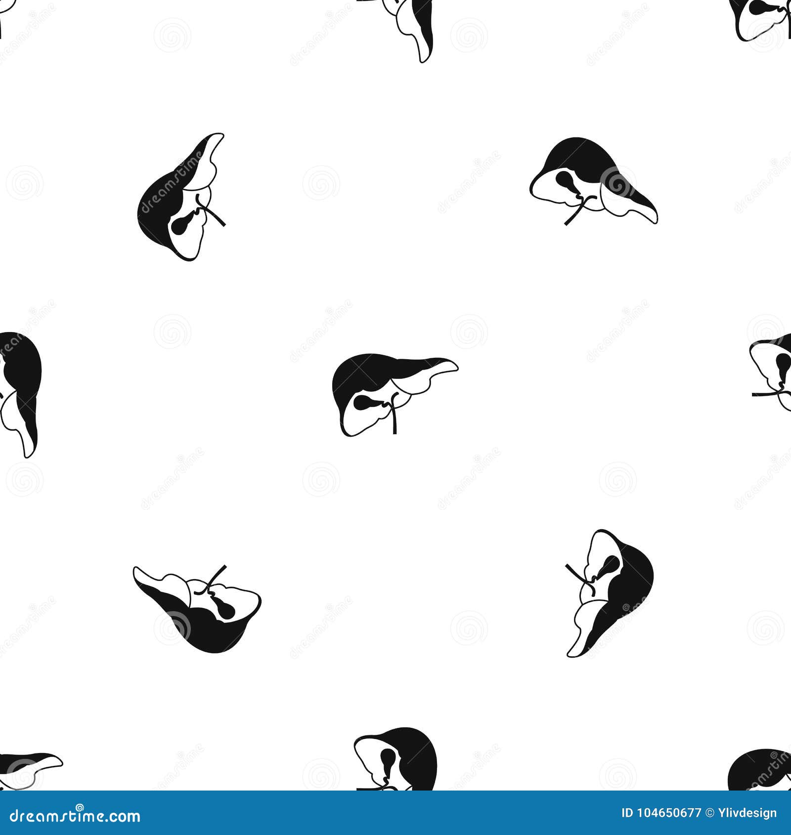 Liver Pattern Seamless Black Stock Vector - Illustration of digestive ...