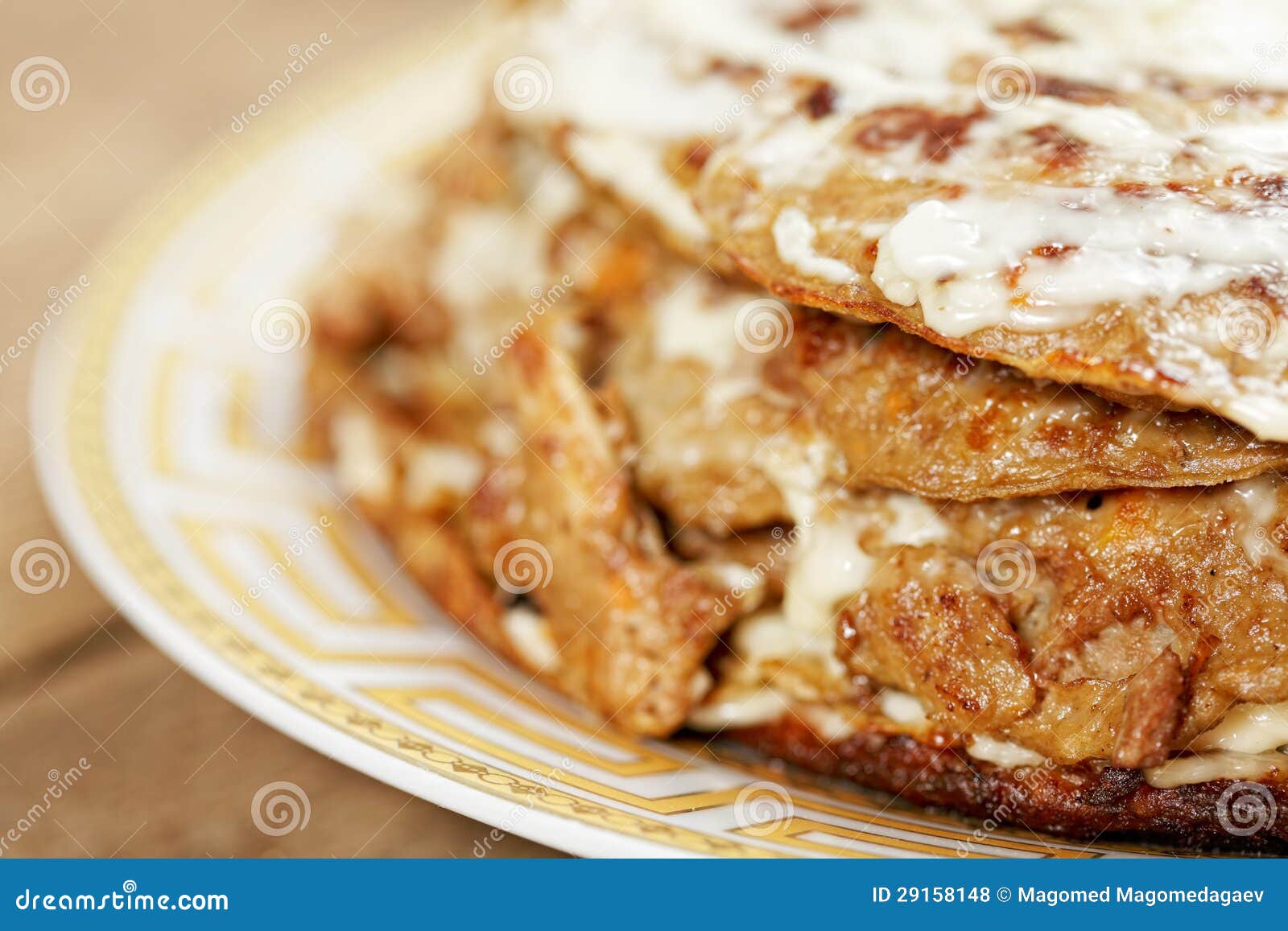 Liver pie closeup stock photo. Image of delicious, horizontal - 29158148