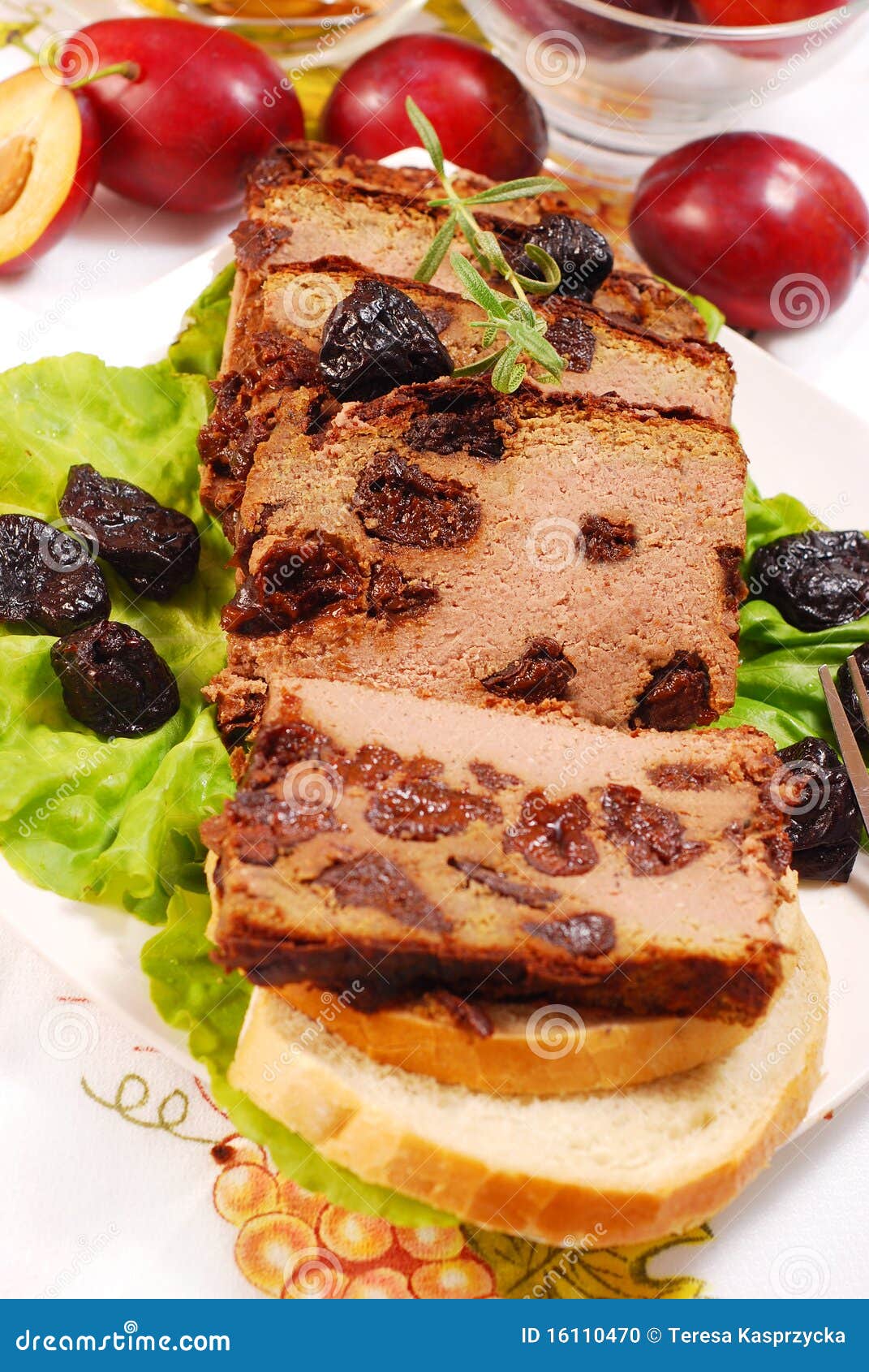 Liver pie with prune stock photo. Image of delicious - 16110470