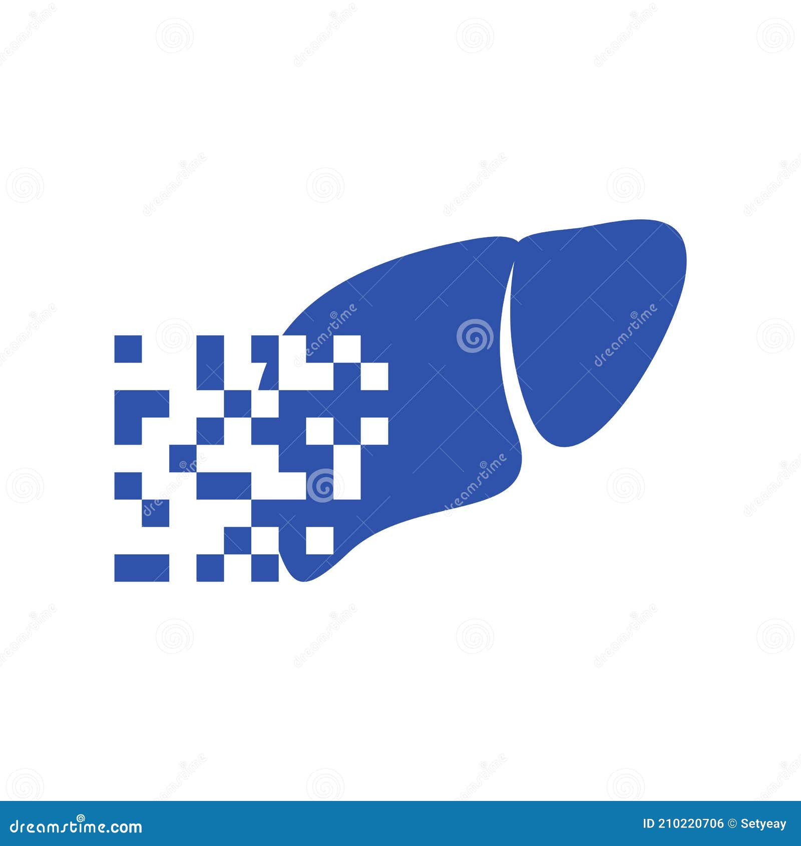 Liver with Pixel Logo Vector Template, Creative Liver Logo Design ...