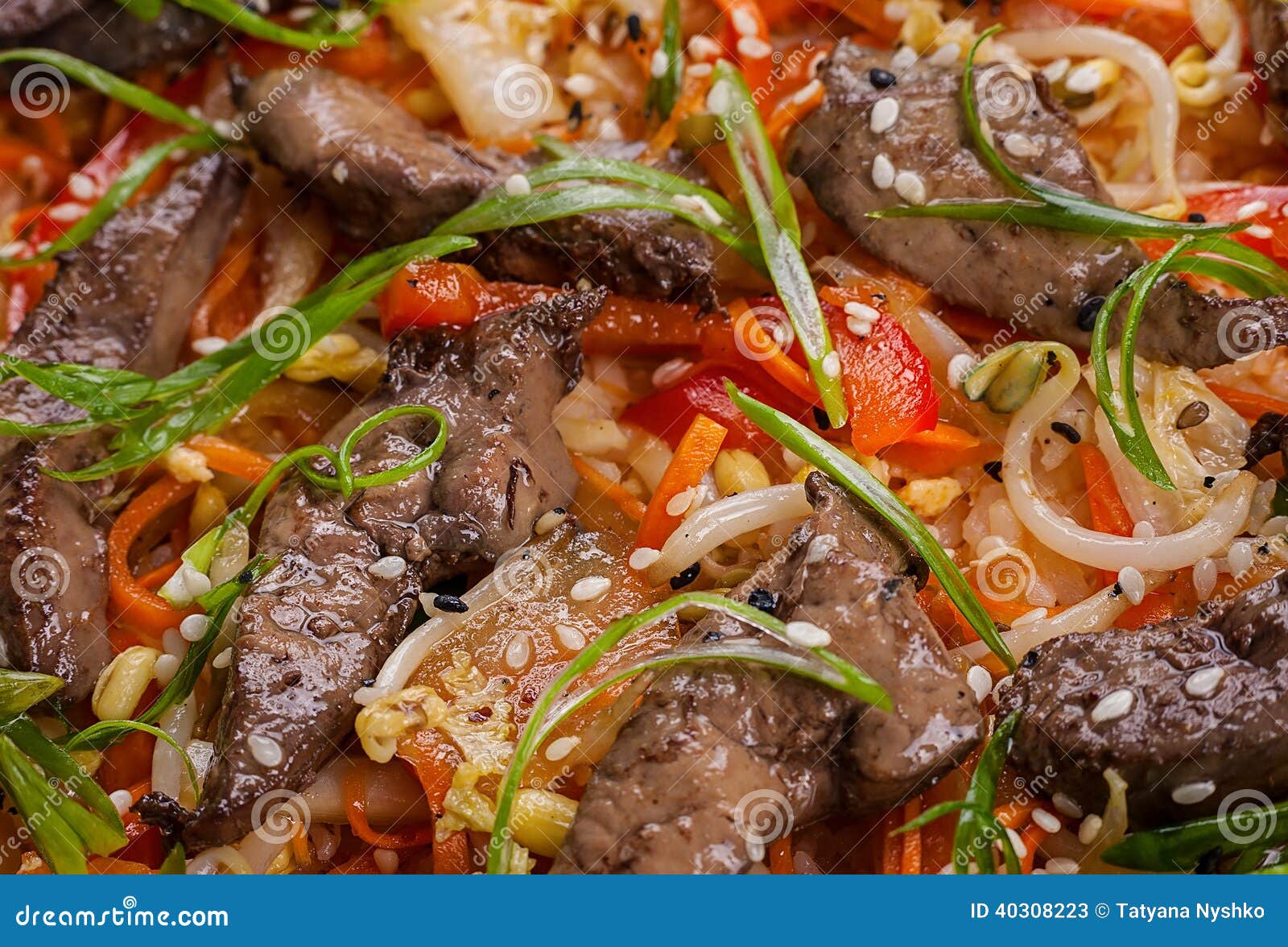 Liver with rice stock image. Image of rice, closeup, liver - 40308223