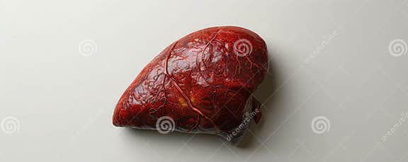 Liver-shaped Object Placed on a Clean, White Background Stock ...
