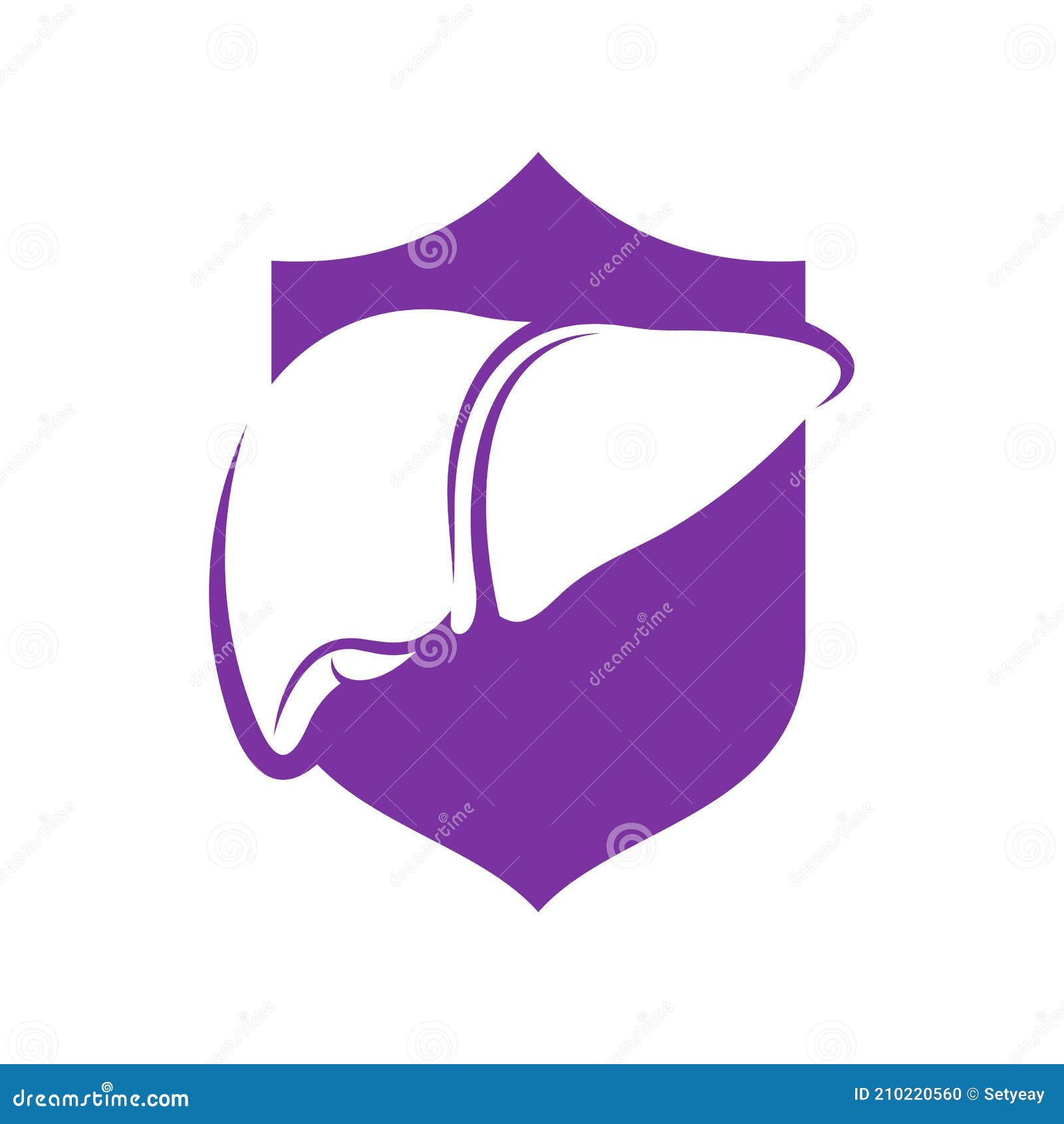 Liver with Shield Logo Vector Template, Creative Liver Logo Design ...