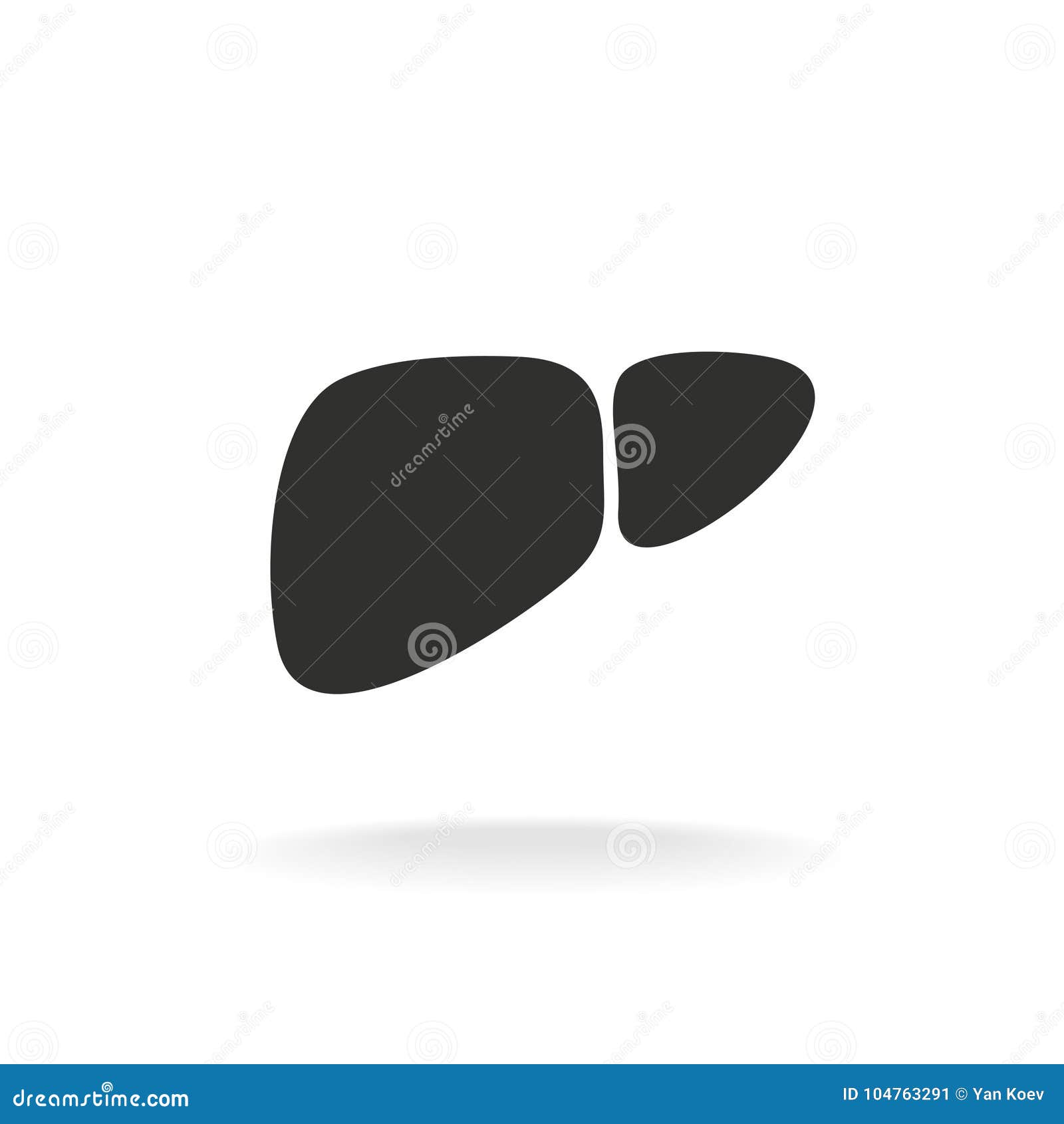 Liver Simple Black Silhouette Shape. Stock Vector - Illustration of ...