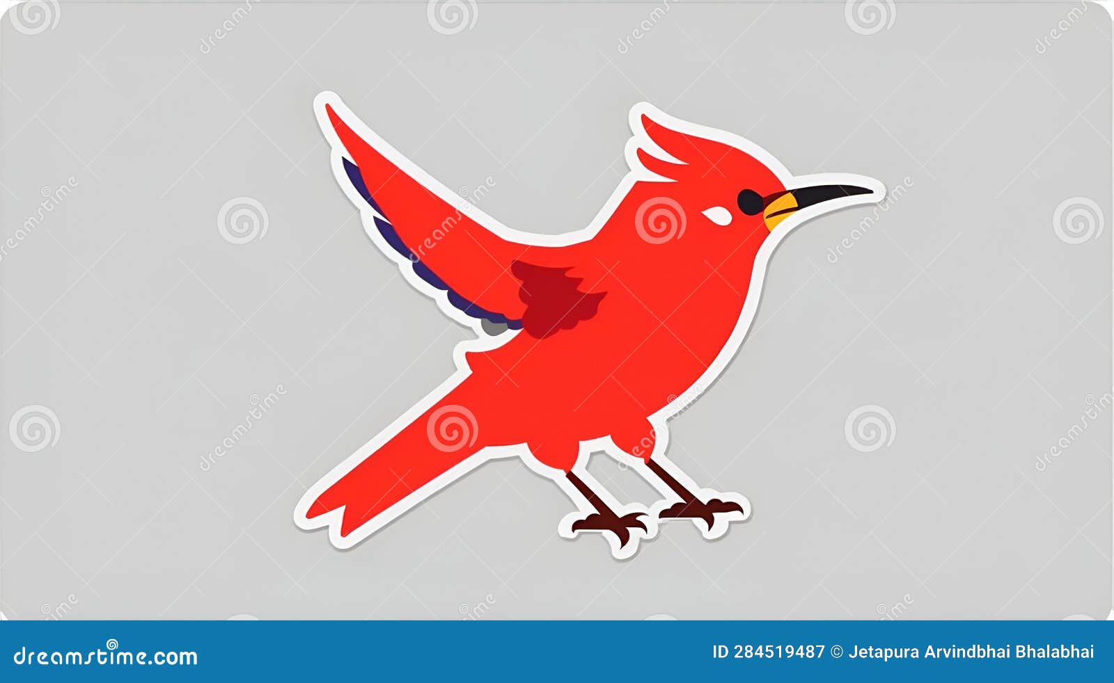 Liverbird, Simple, Minimal, Sticker, AI Generative Stock Illustration ...