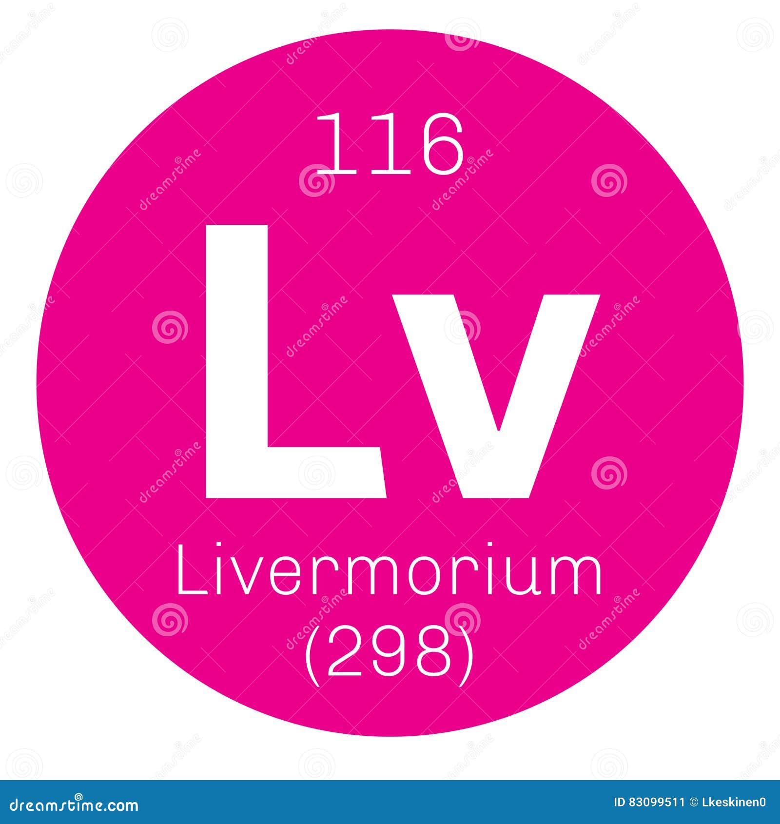 Livermorium Lv, Element Symbol From Periodic Table Series Royalty-Free ...