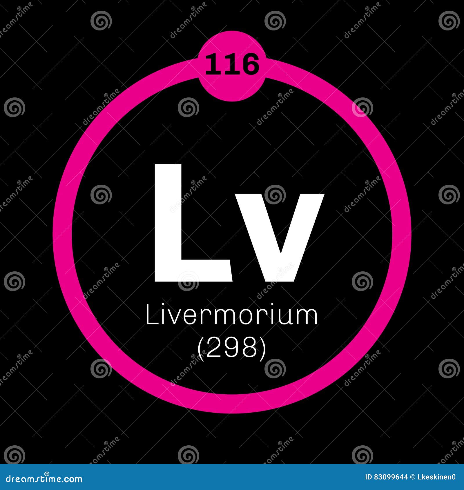 Livermorium Chemical 116 Element Of Periodic Table. Molecule And ...