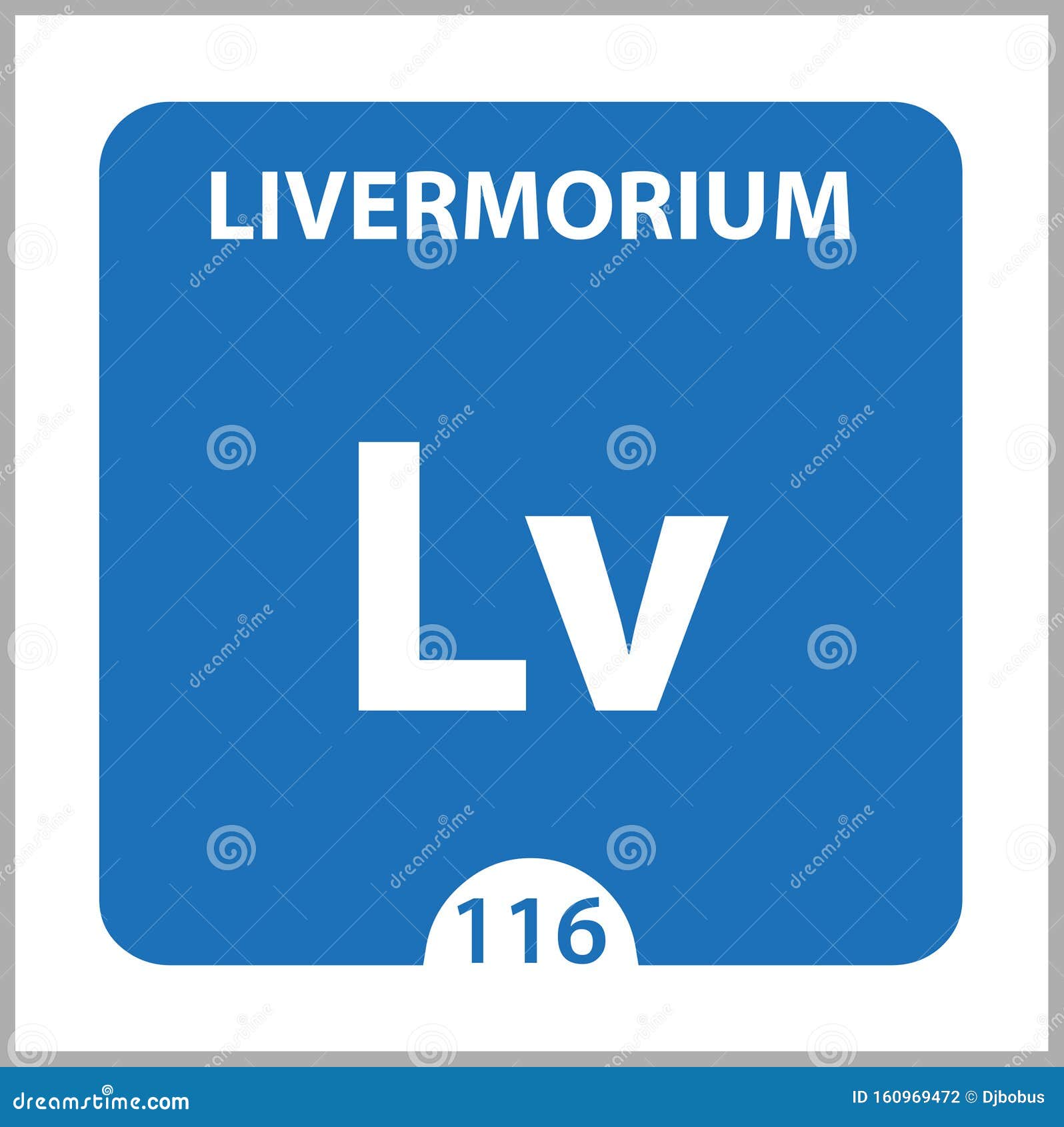 Livermorium Chemical 116 Element of Periodic Table. Molecule and ...