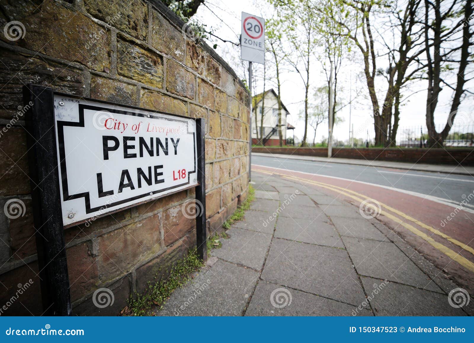 Penny Lane Road, Liverpool, United Kingdom Stock Image - Image of ...