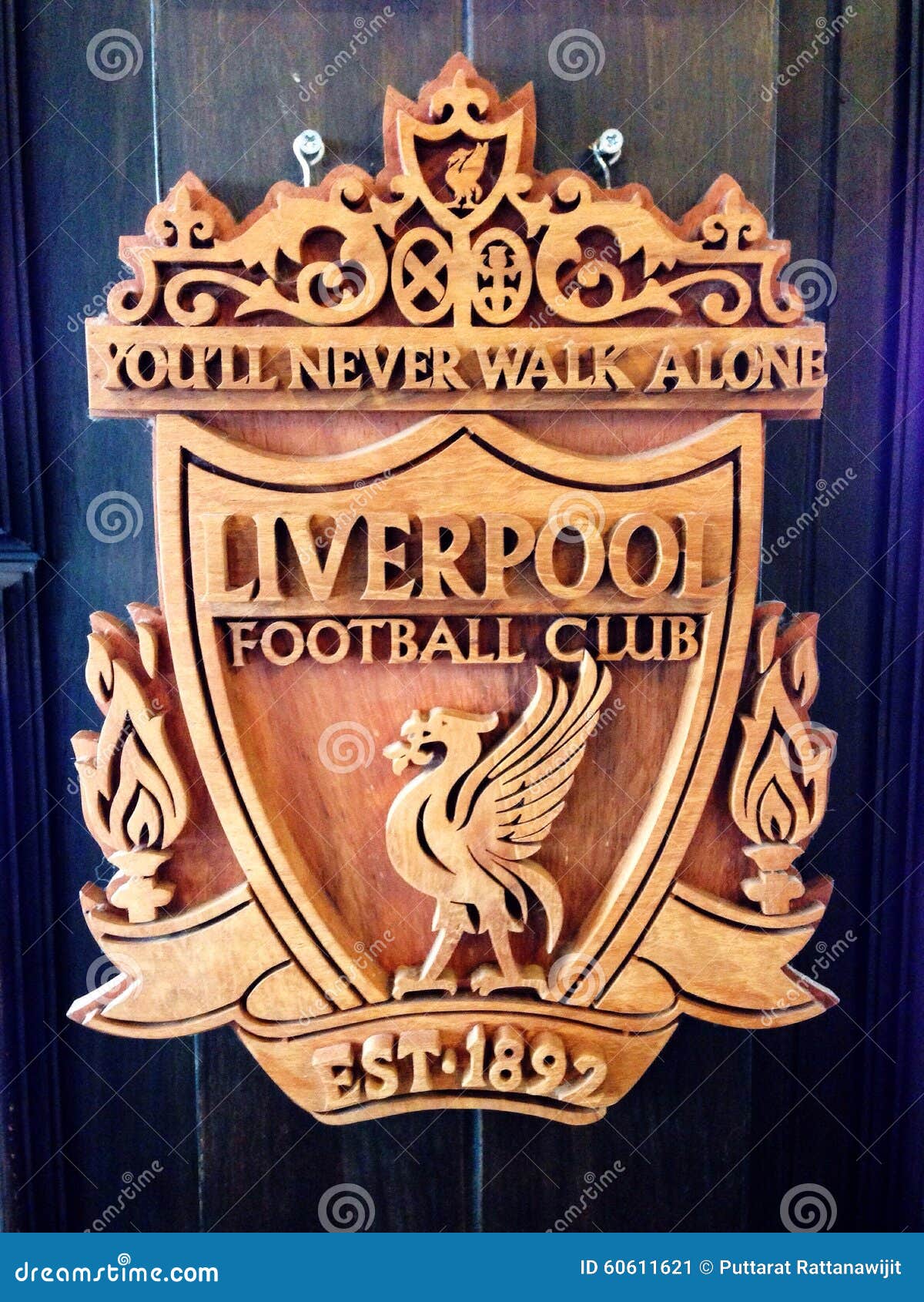 Liverpool Carved Signs editorial photo. Image of wood - 60611621