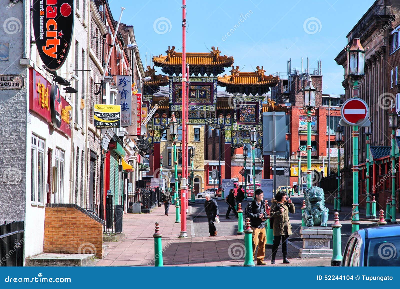 Liverpool Chinatown redaktionelles stockbild. Bild von westen - 52244104
