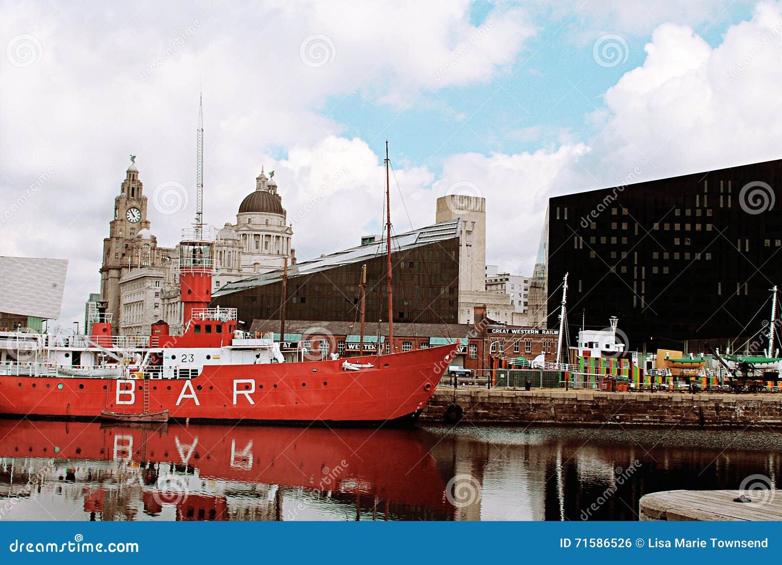 Liverpool Docks And City Buildings. Editorial Photo | CartoonDealer.com ...