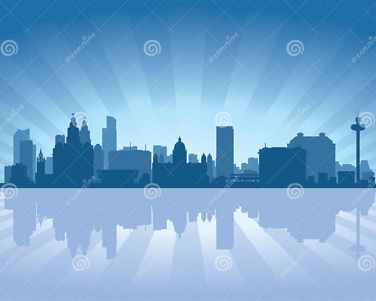 Liverpool England skyline stock vector. Illustration of skyscraper ...