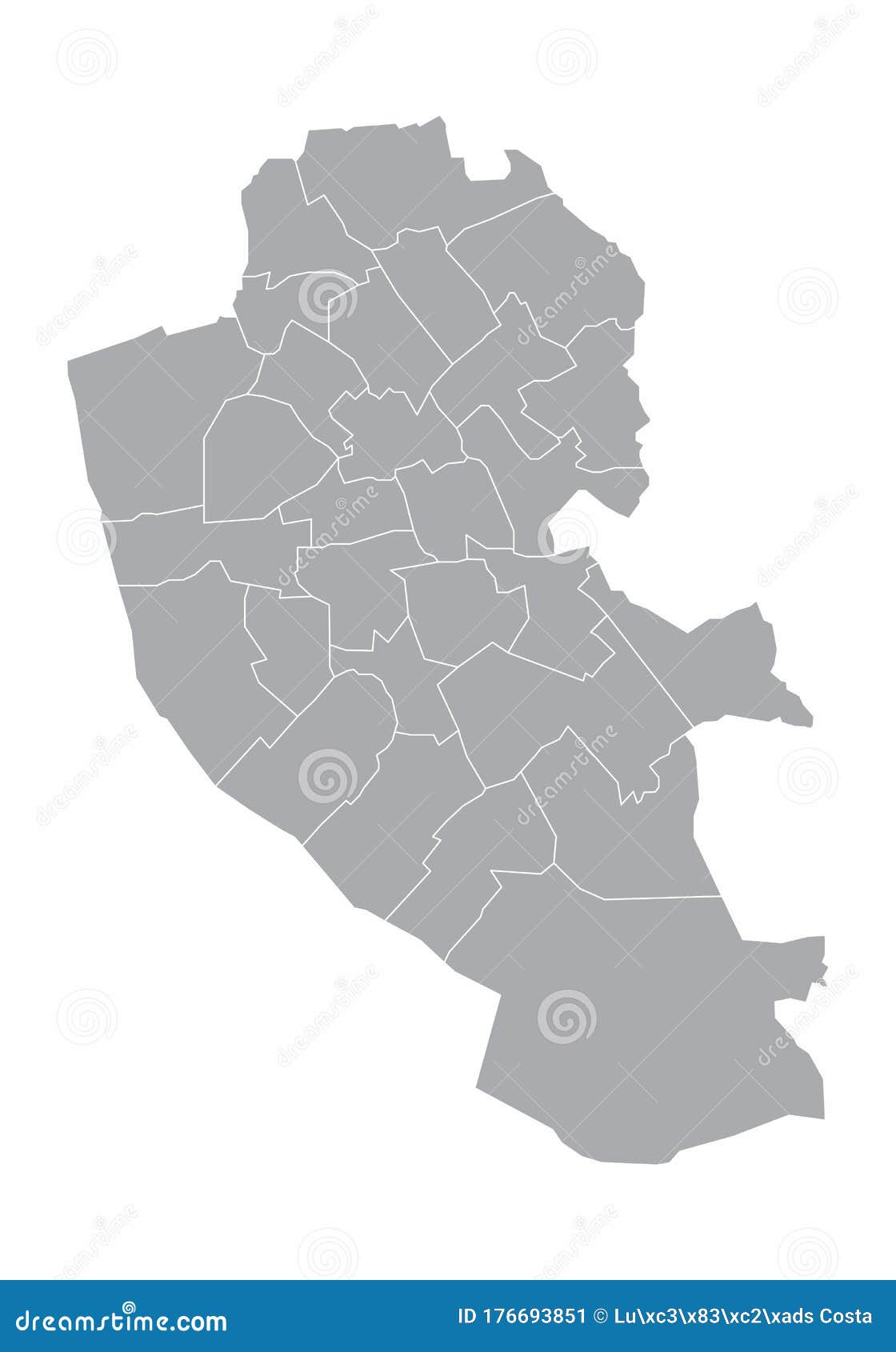 Liverpool Map with Boroughs Illustration Stock Vector - Illustration of ...