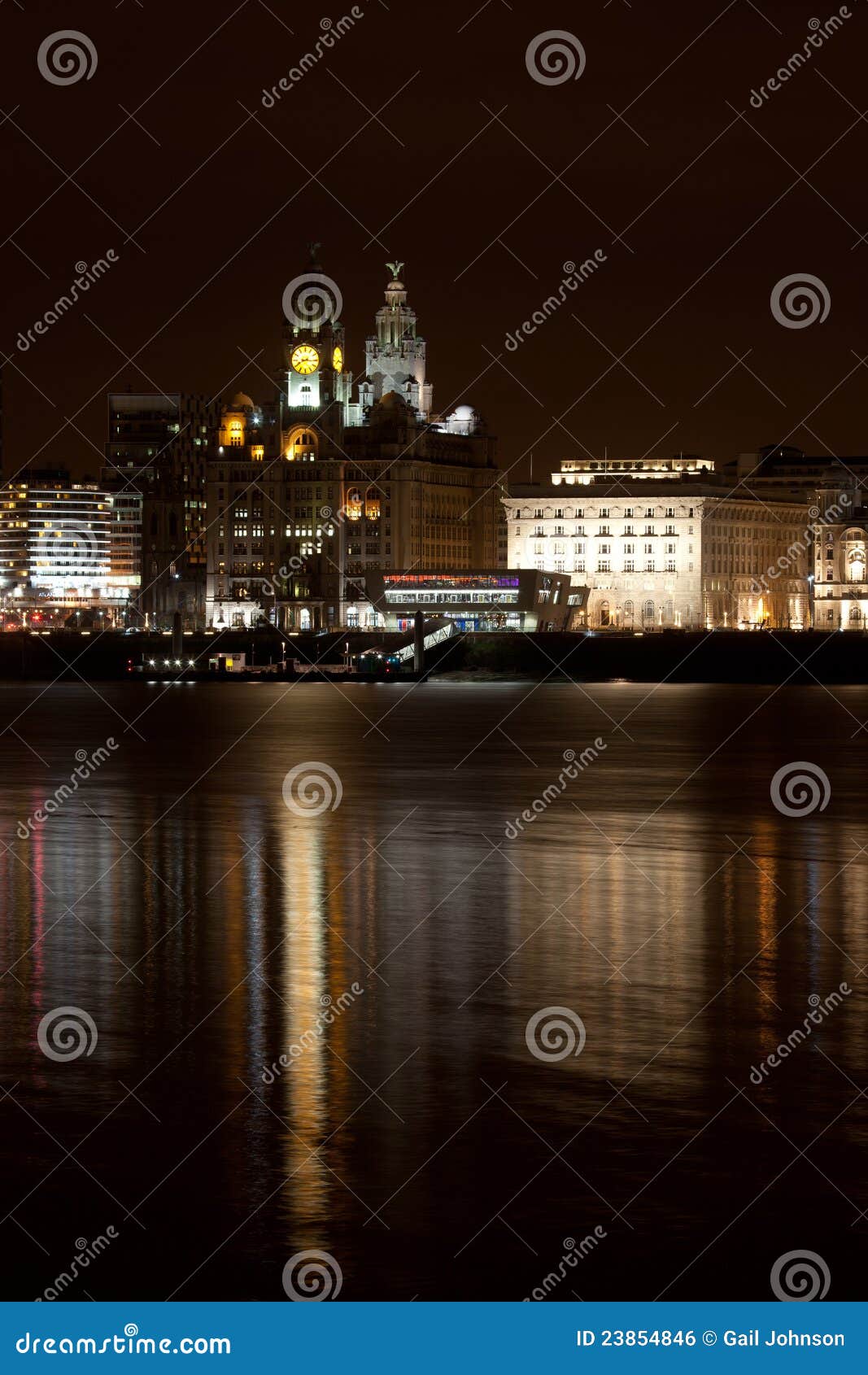 Liverpool night cityscape stock photo. Image of cityscape - 23854846