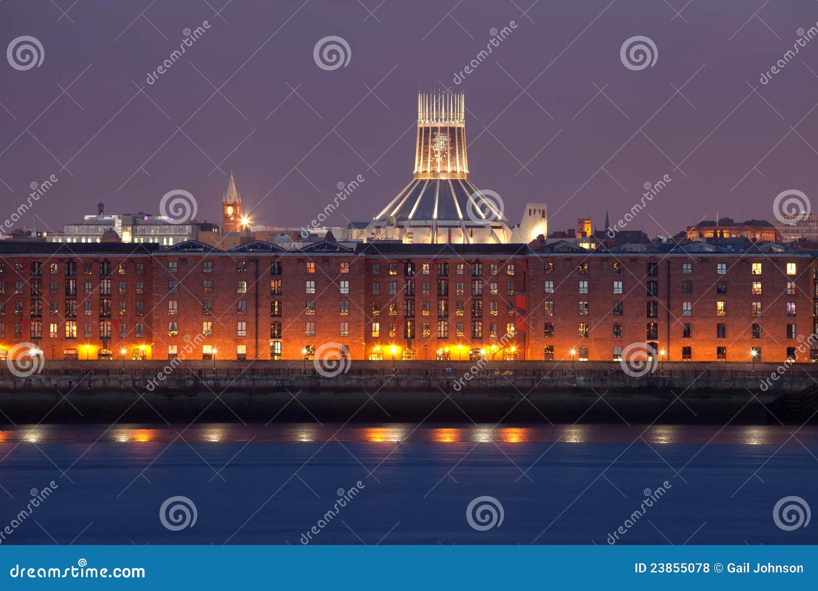 Liverpool night cityscape stock photo. Image of night - 23855078
