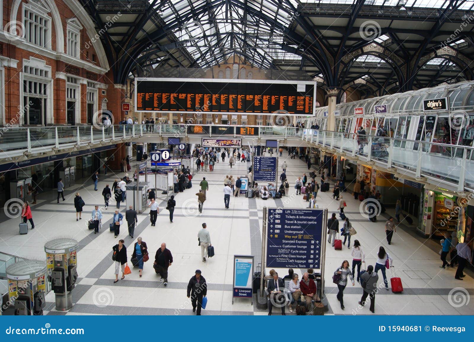 Liverpool Street Underground Train Station. Closed Commuter Barrier ...