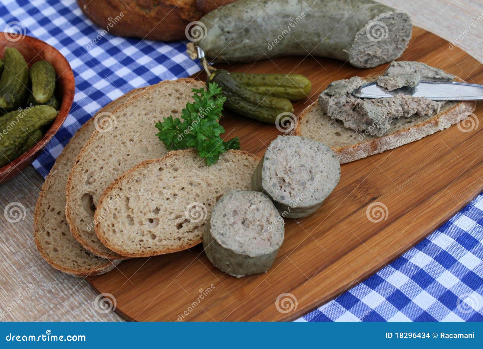 Liverwurst stock photo. Image of home, spread, cured - 18296434