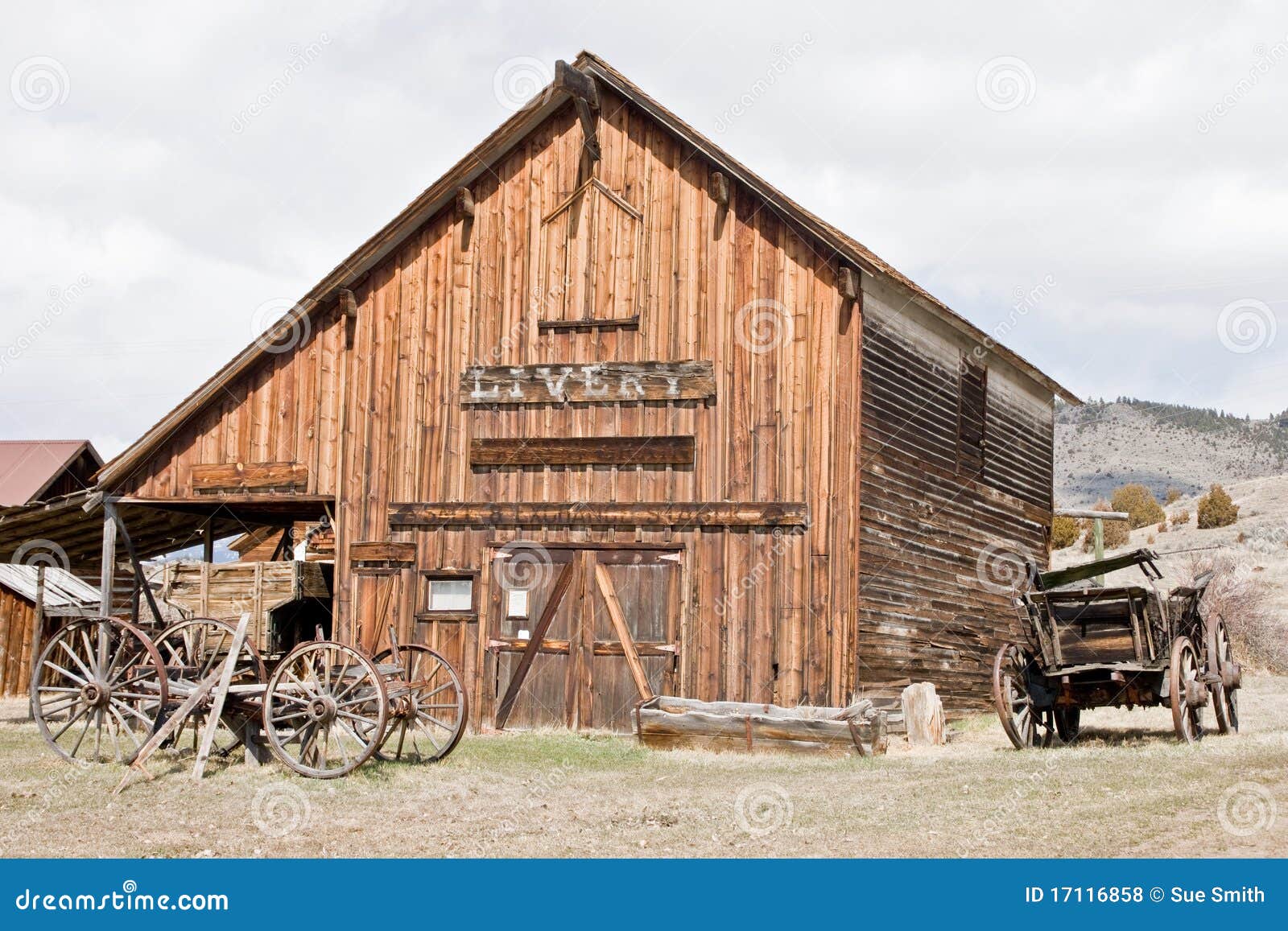 Livery stock photo. Image of preserved, stable, wagons - 17116858