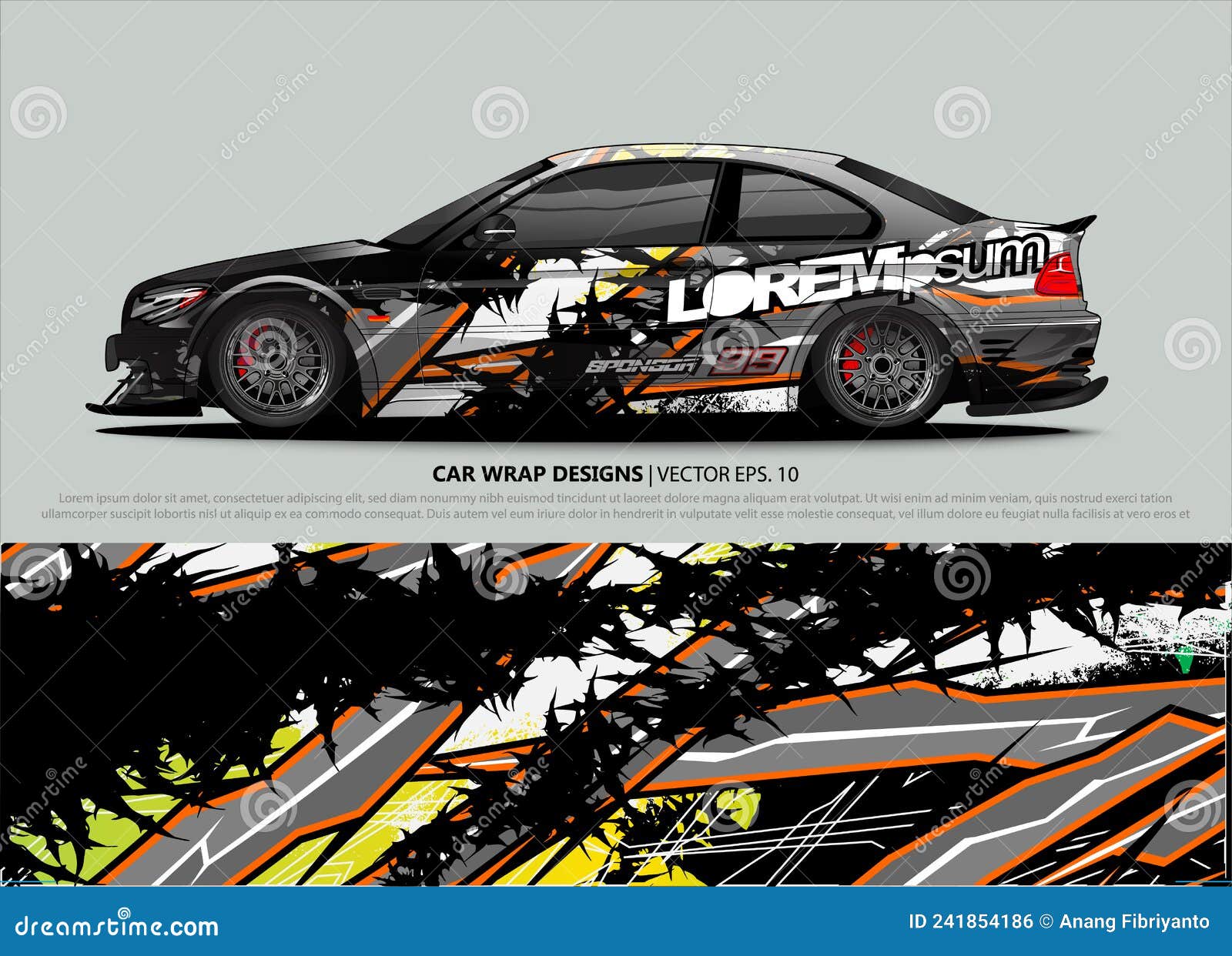 Livery for Car wrap Design stock vector. Illustration of livery - 241854186