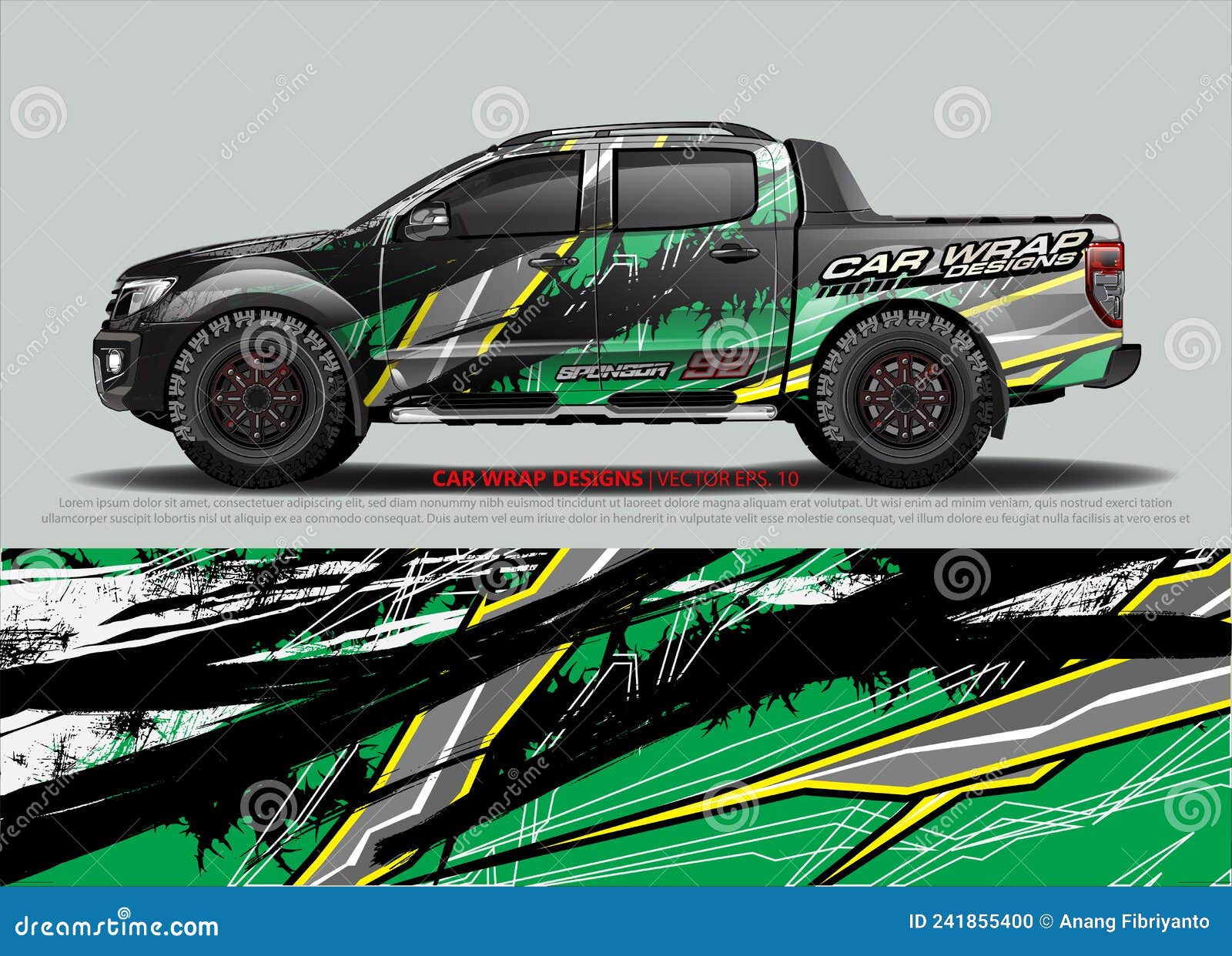 Livery for Car wrap Design stock vector. Illustration of livery - 241855400
