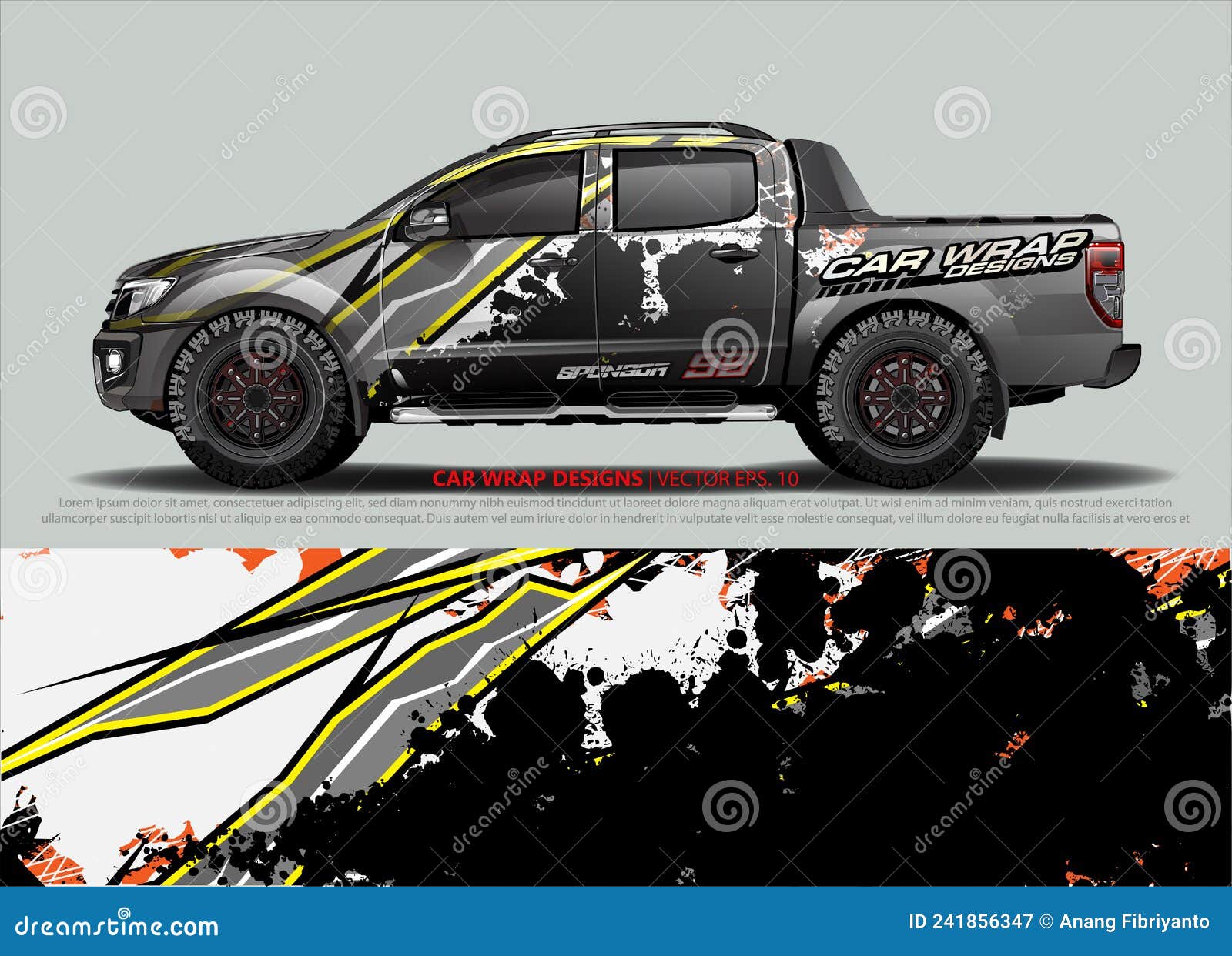 Livery for Car wrap Design stock vector. Illustration of wrap - 241856347