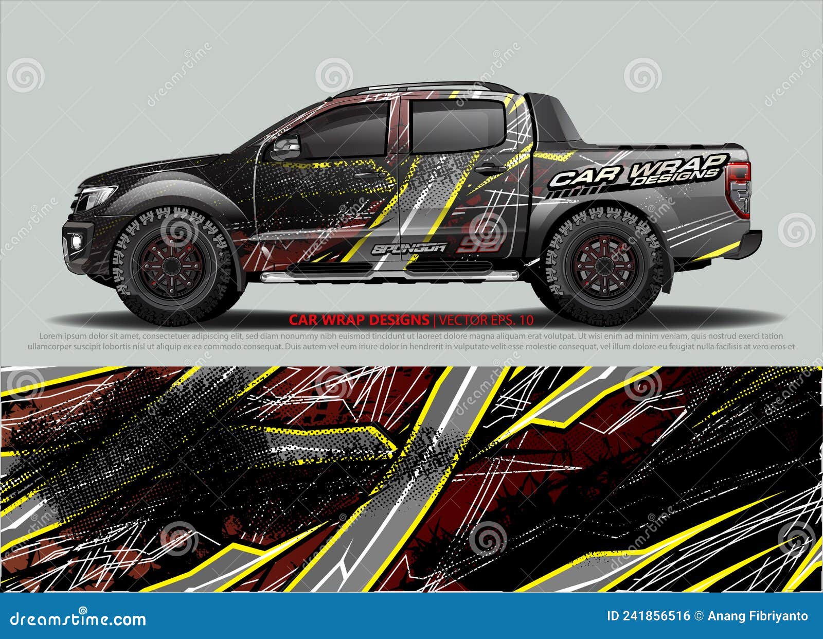 Livery for Car wrap Design stock vector. Illustration of wrap - 241856516