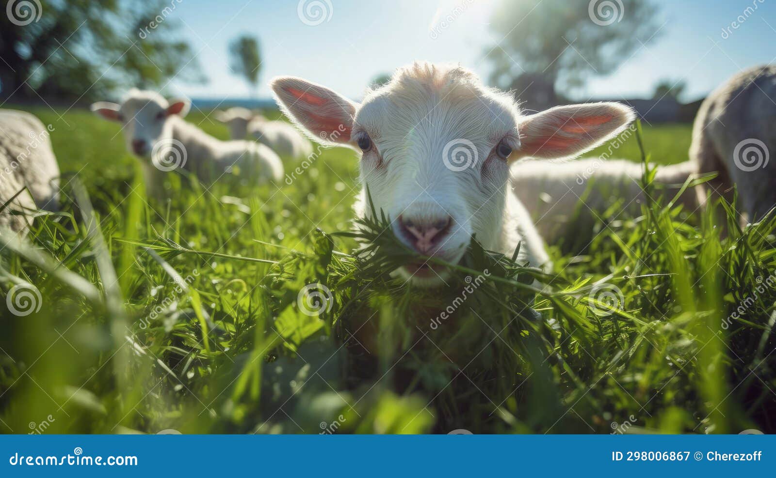 Livestock grazing on grass stock image. Image of farm - 298006867