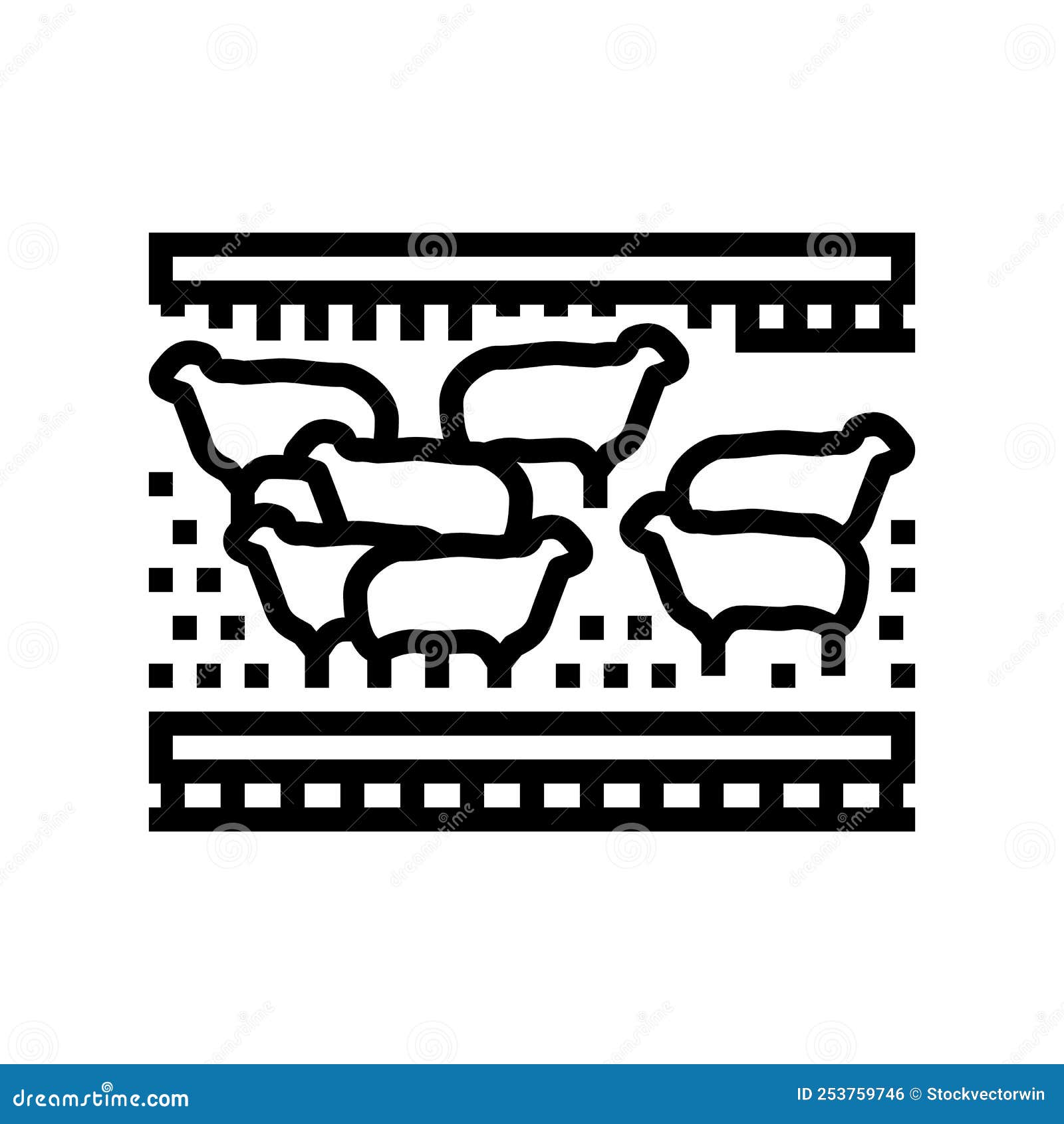 Livestock Smart Farm Agriculture Line Icon Vector Illustration Stock ... Livestock Smart Farm Agriculture Line Icon Vector Illustration Stock ...