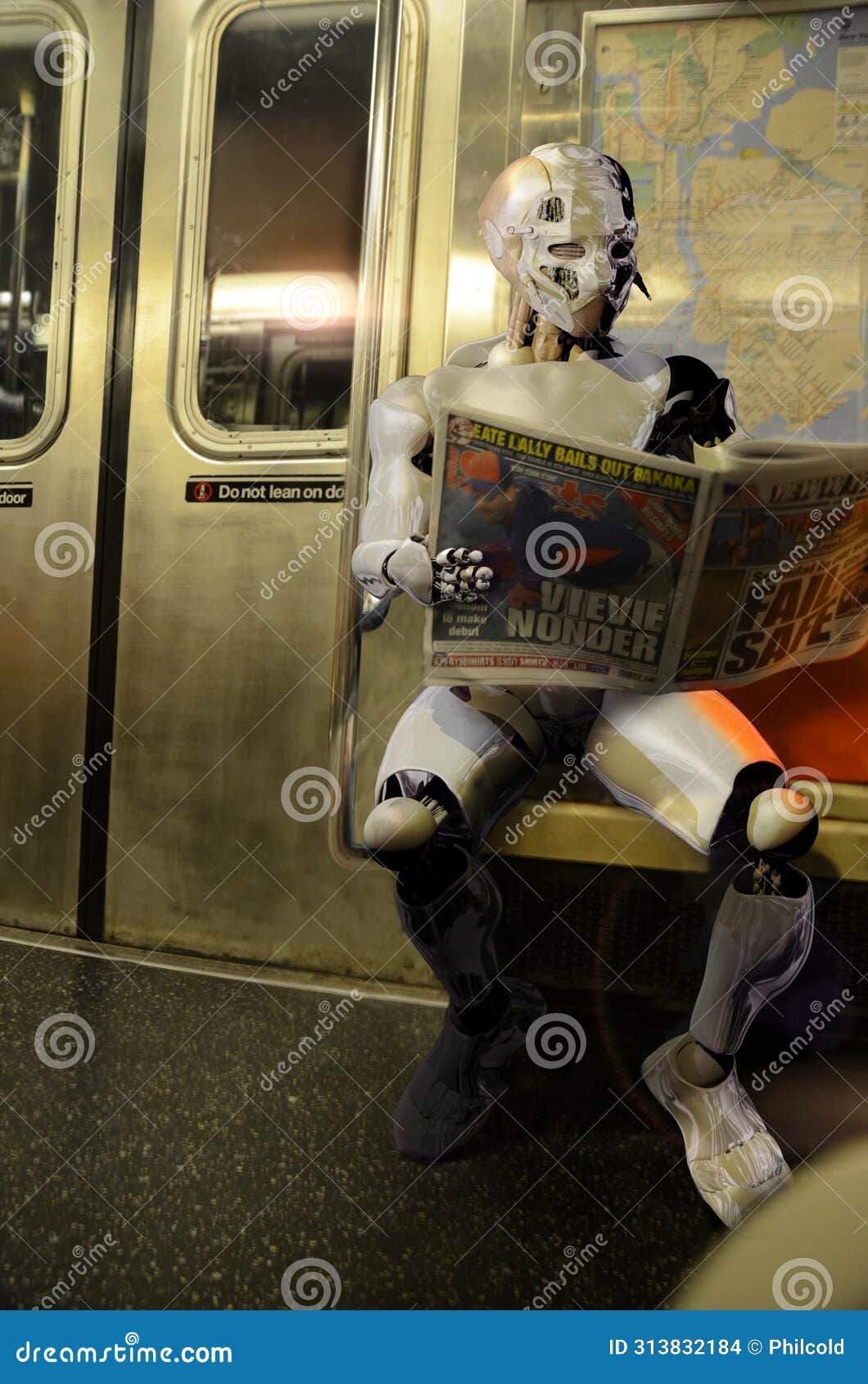 Living with Androids and Artificial Intelligence Stock Illustration ...