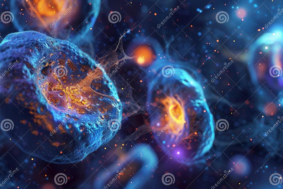 Microscopic View of Cells Being Studied by a Scientist in a Laboratory ...