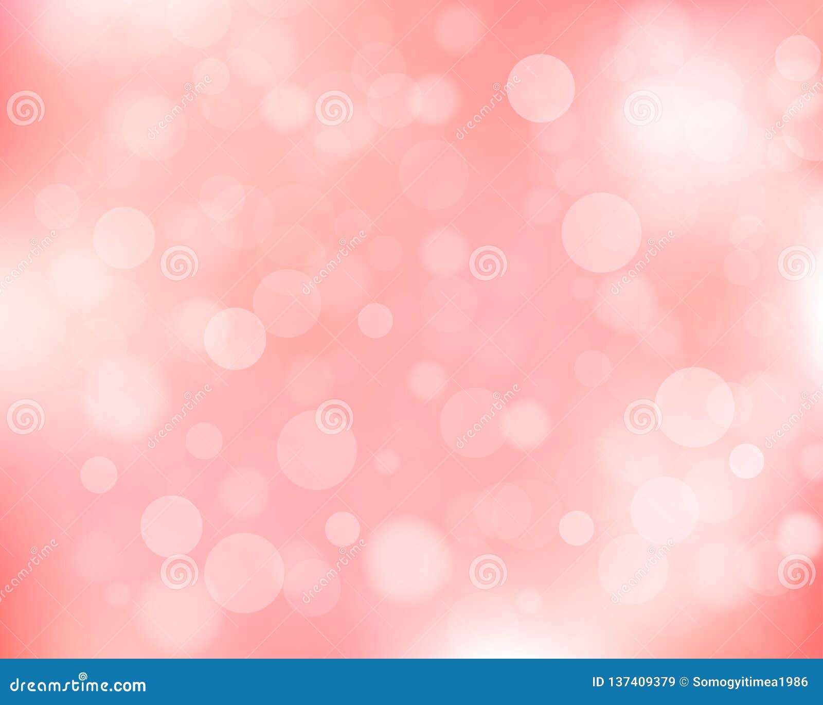 Living Coral Abstract Bokeh Background. Stock Vector - Illustration of ...