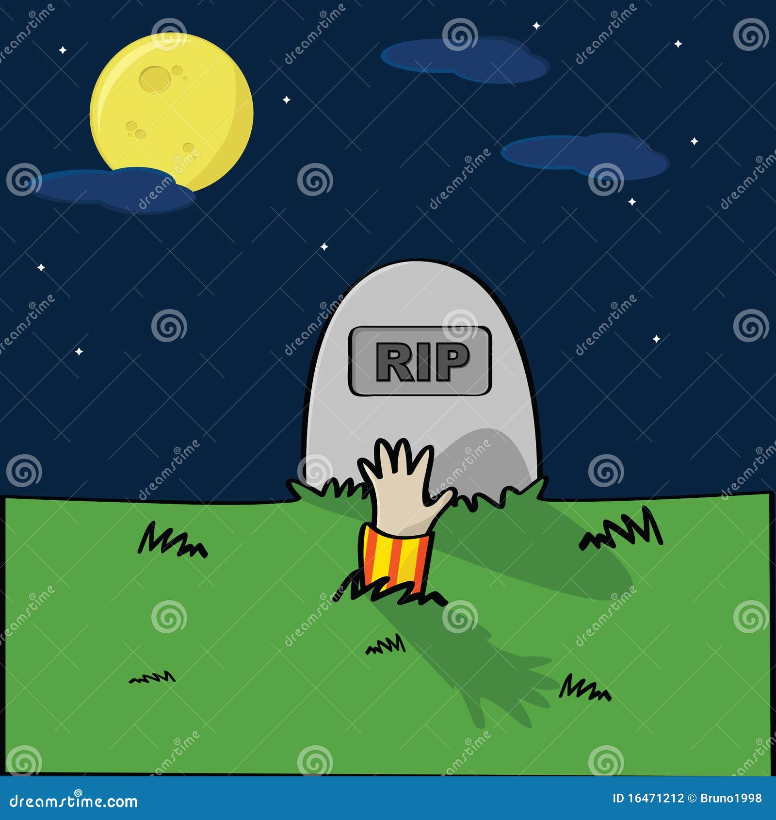 Living dead stock vector. Illustration of spooky, corpse - 16471212