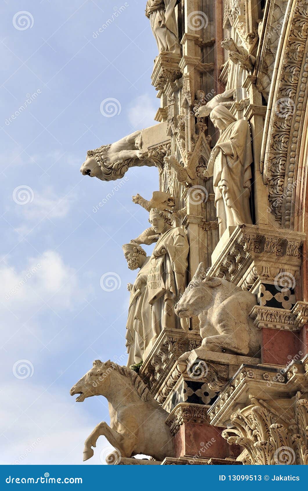 The Living Facade of Siena Cathedral Stock Image - Image of catholic ...
