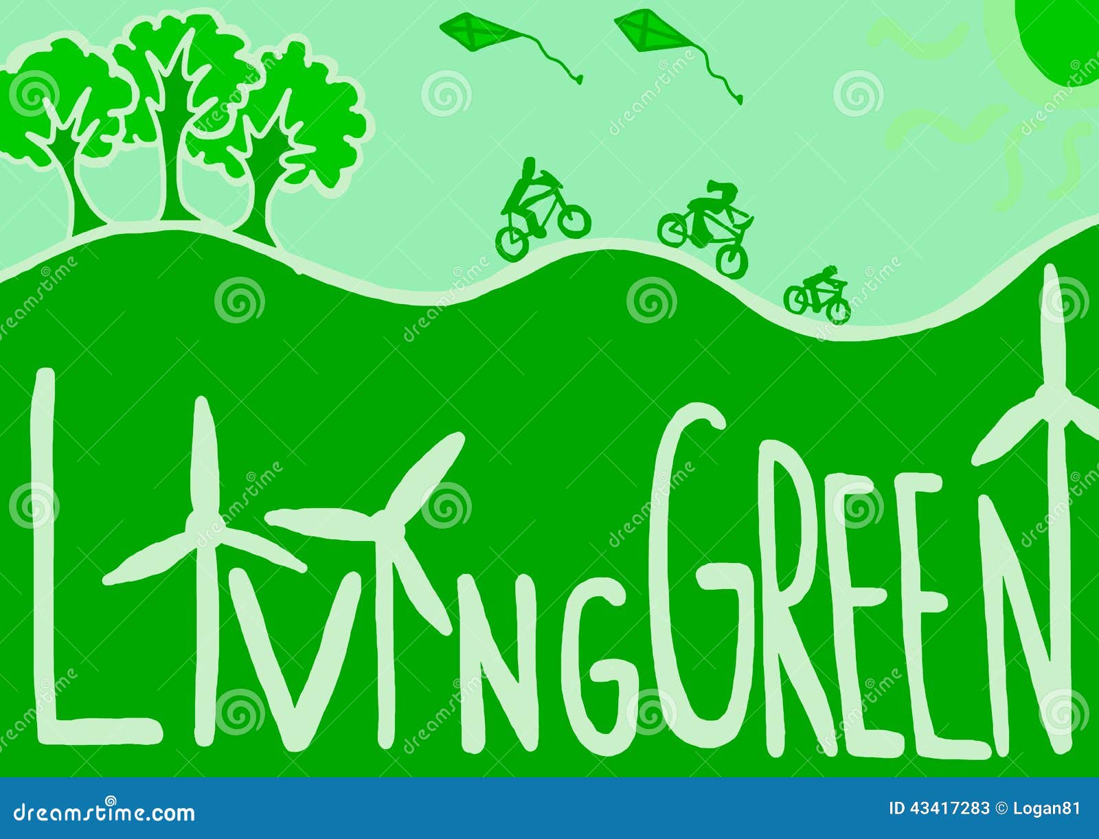 Living green stock illustration. Illustration of metaphor - 43417283