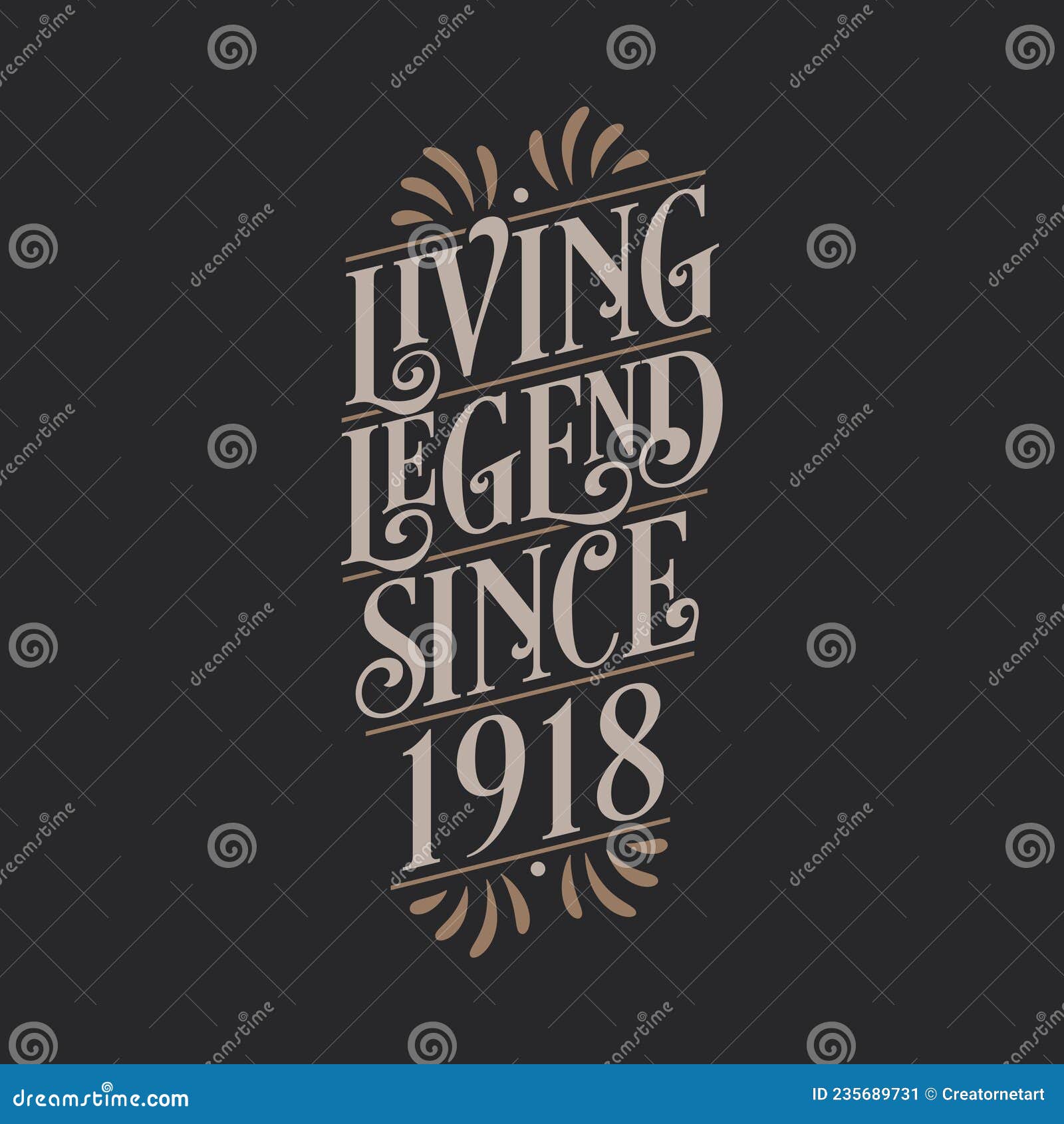Living Legend since 1918, 1918 Birthday of Legend Stock Vector ...