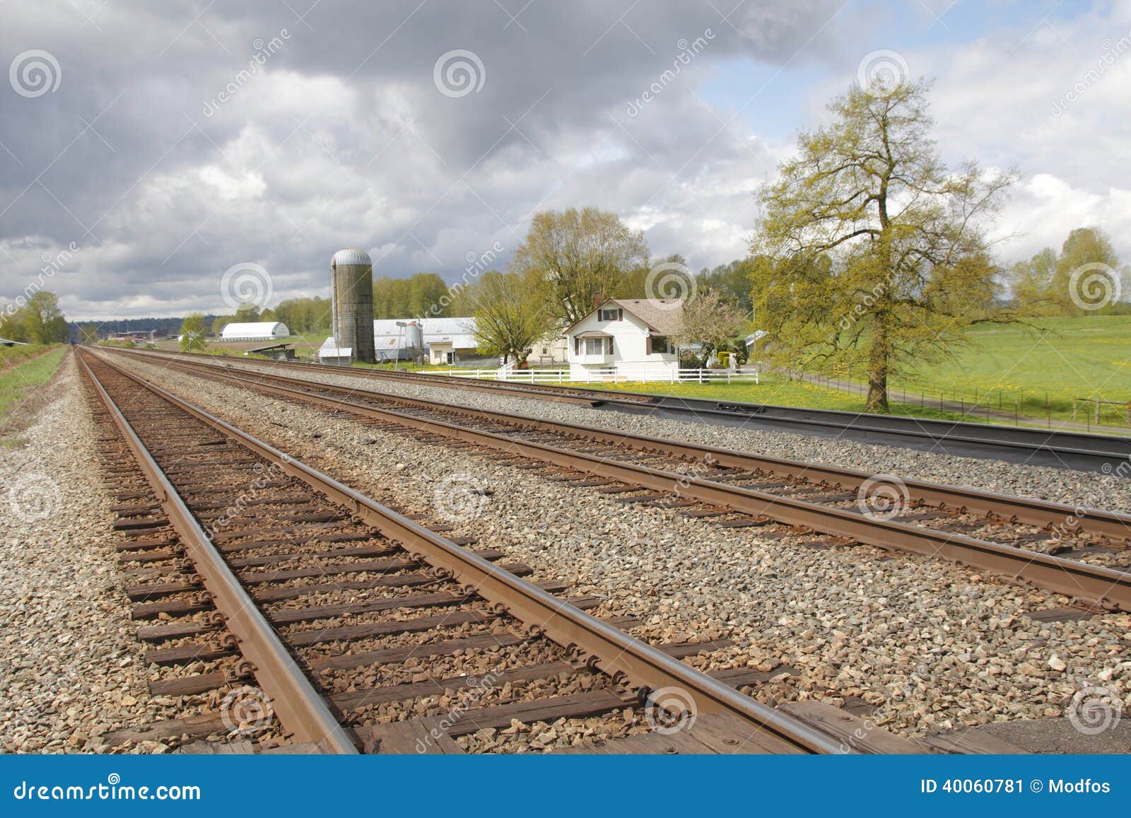 Living by the Railway Tracks Stock Image - Image of track, straight ...