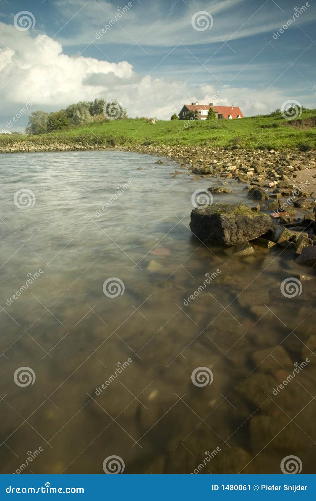 Living at the River stock image. Image of wide, rural - 1480061