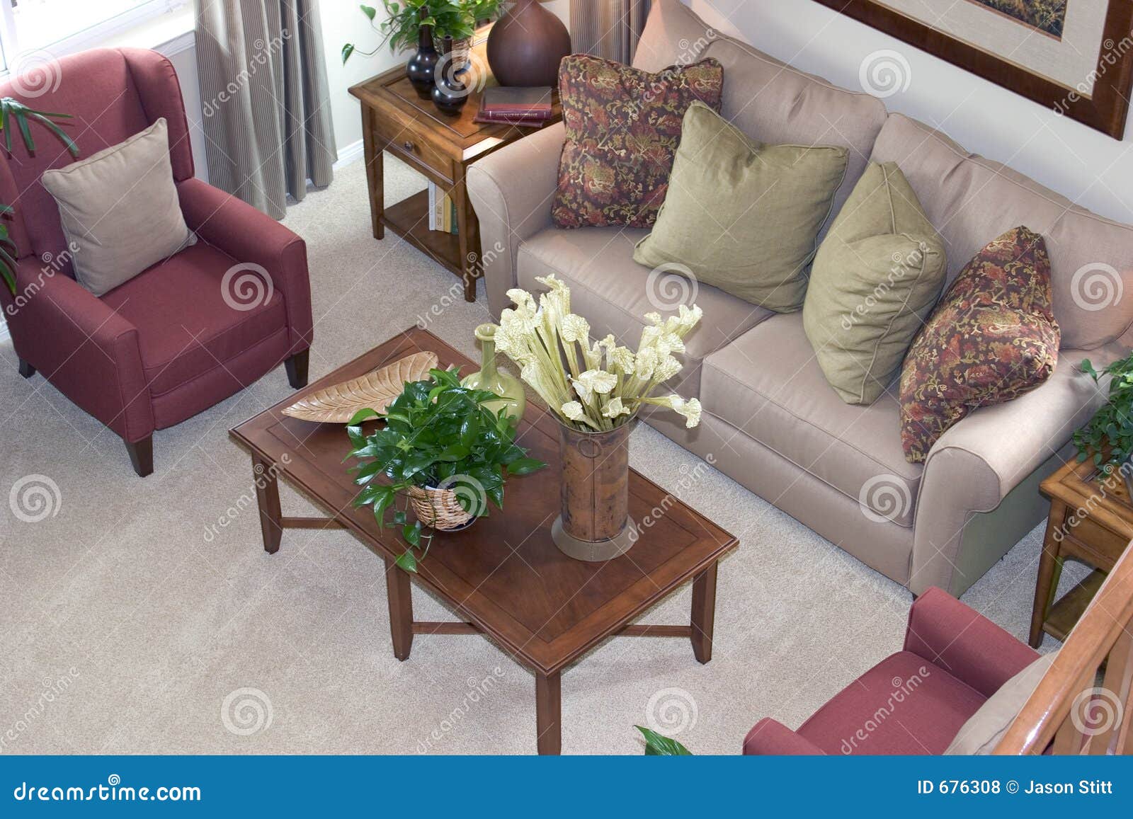 Living Room stock photo. Image of table, interior, couch - 676308