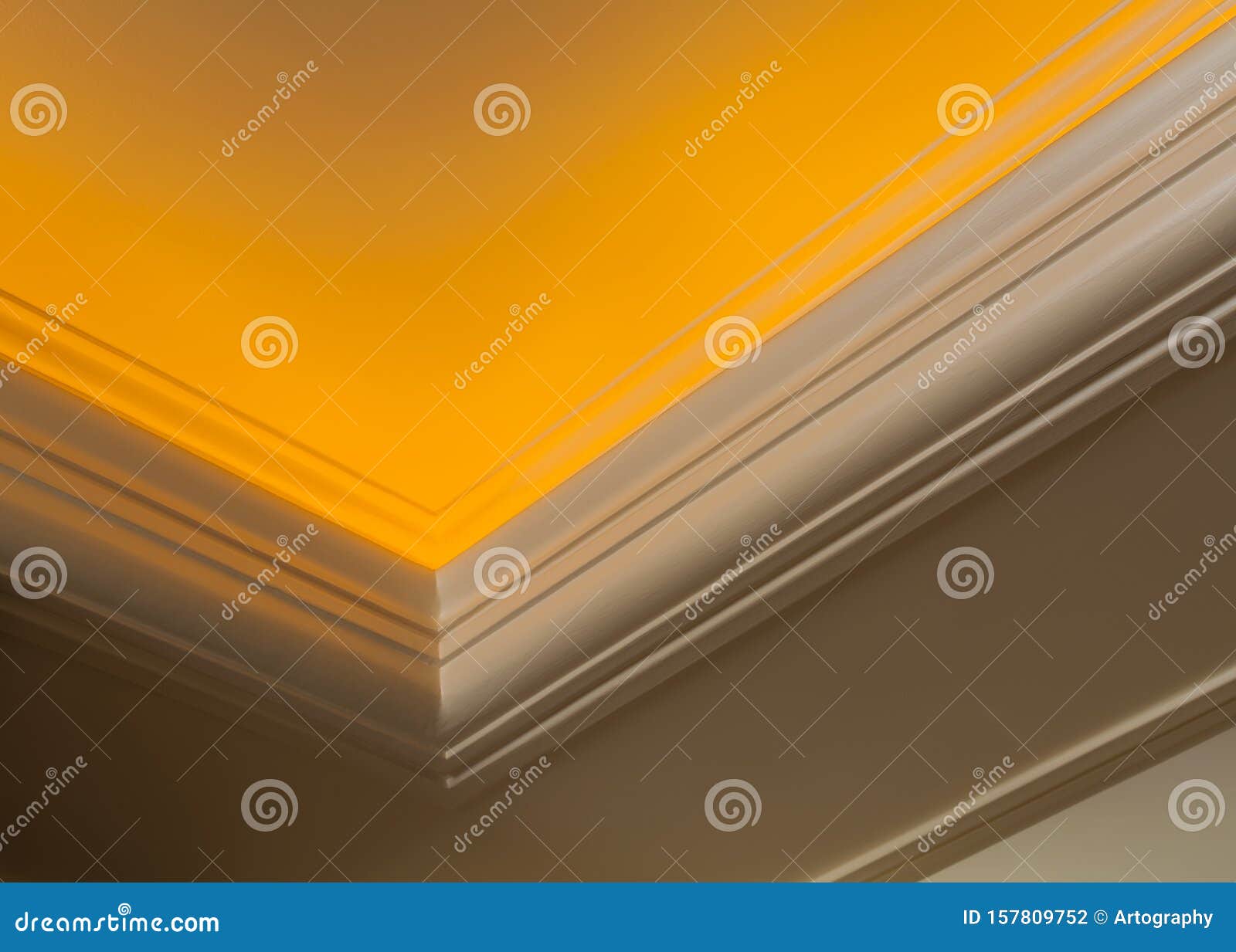 Led Strip Illuminated Ceiling Stock Photo - Image of corner, lamp ...