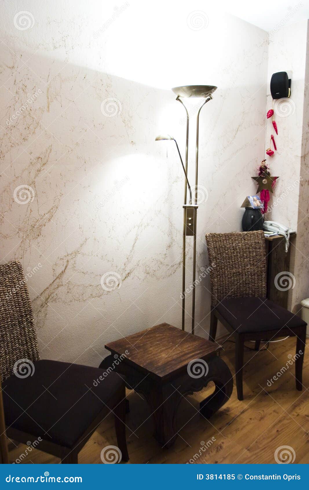 Living Room Chairs and Lamp Stock Image - Image of interior, designer ...