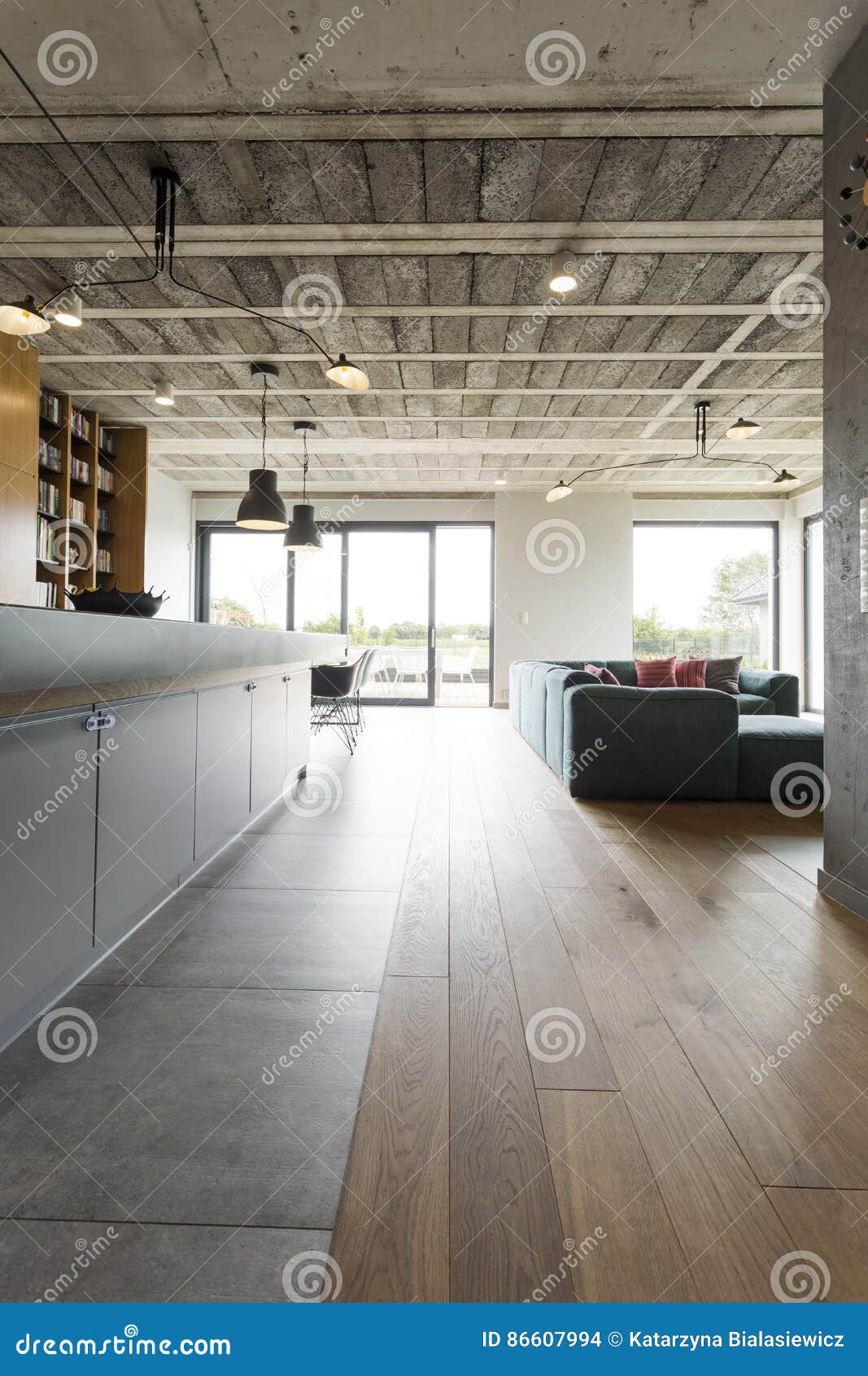 Concrete Ceiling In Modern House Stock Photography | CartoonDealer.com ...