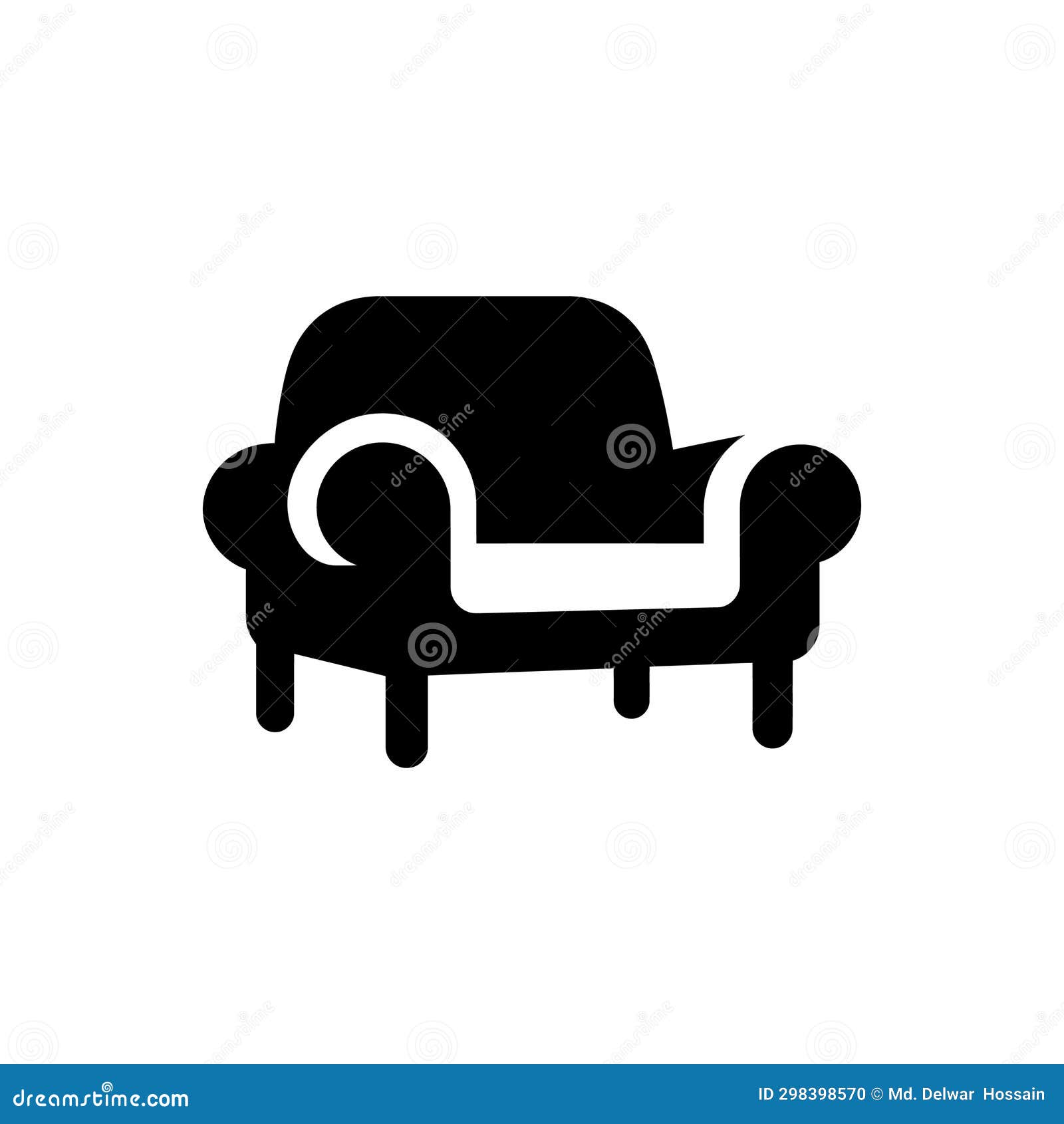 Living room icon stock vector. Illustration of icon - 298398570