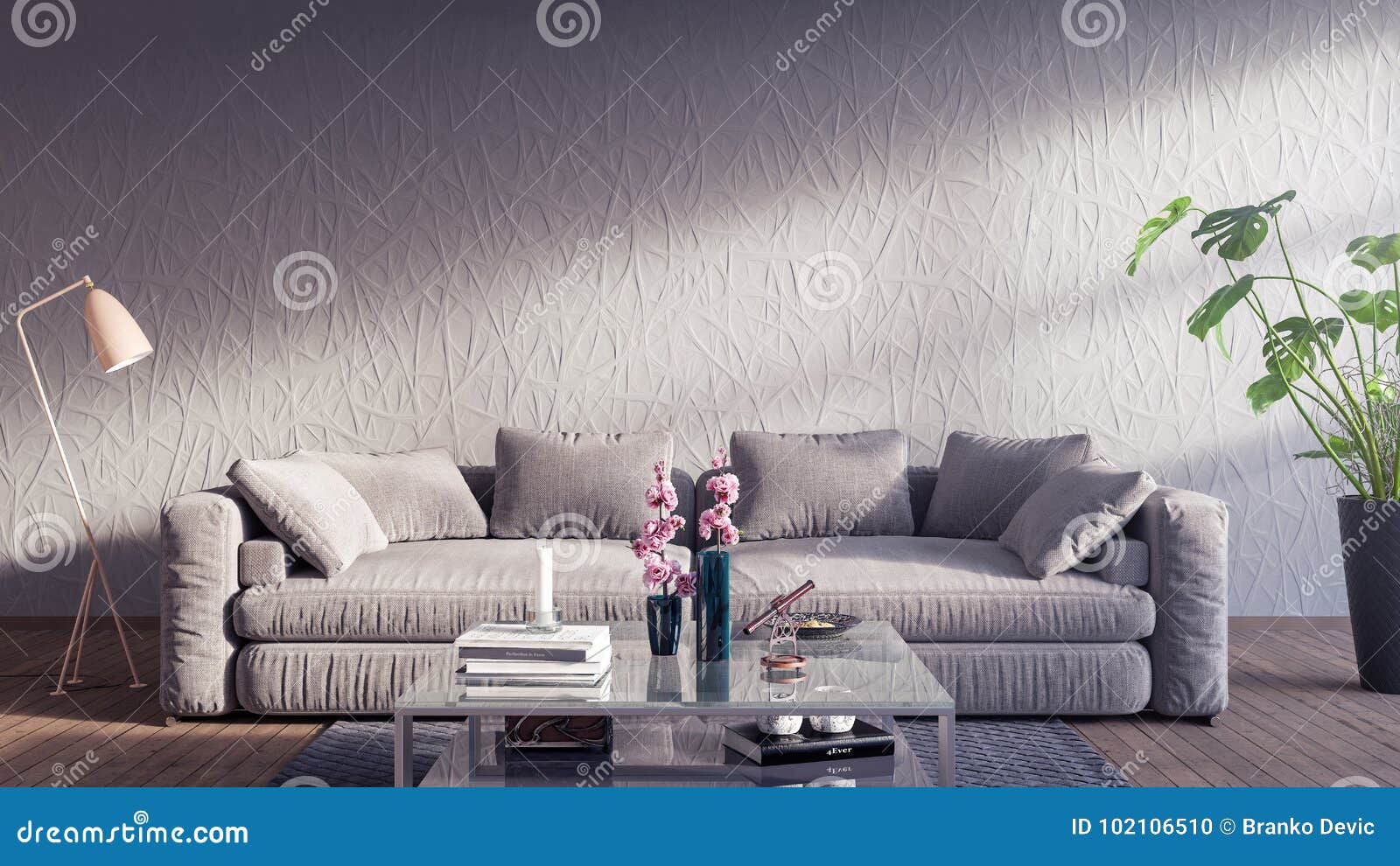 Living Room, Interior Design Stock Illustration - Illustration of ...