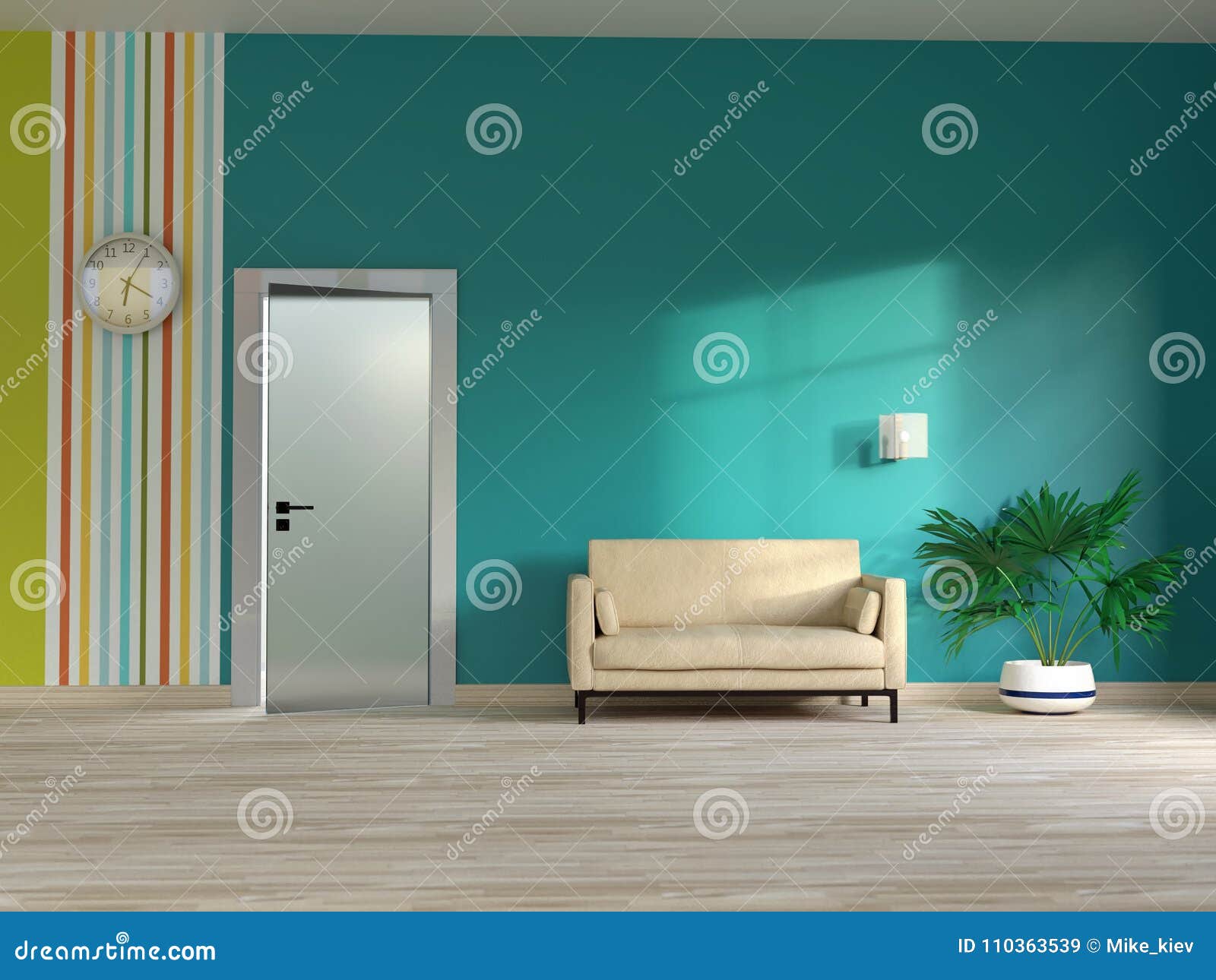 Living Room Interior Template Stock Illustration - Illustration of ...
