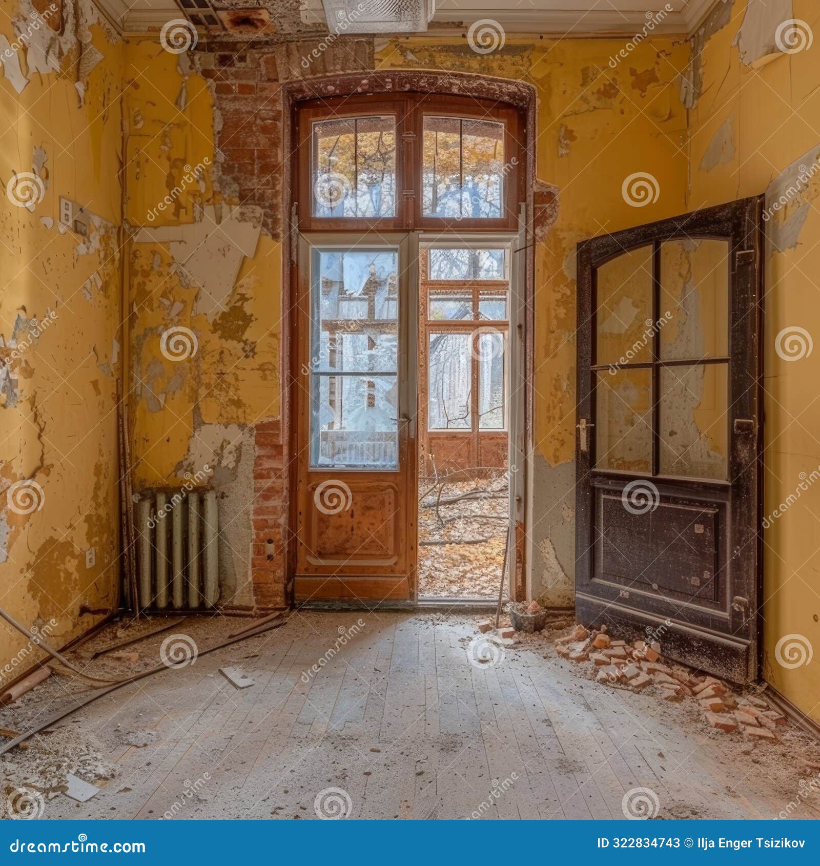 Window Reconstruction Waste, Vector Old Frames | CartoonDealer.com ...