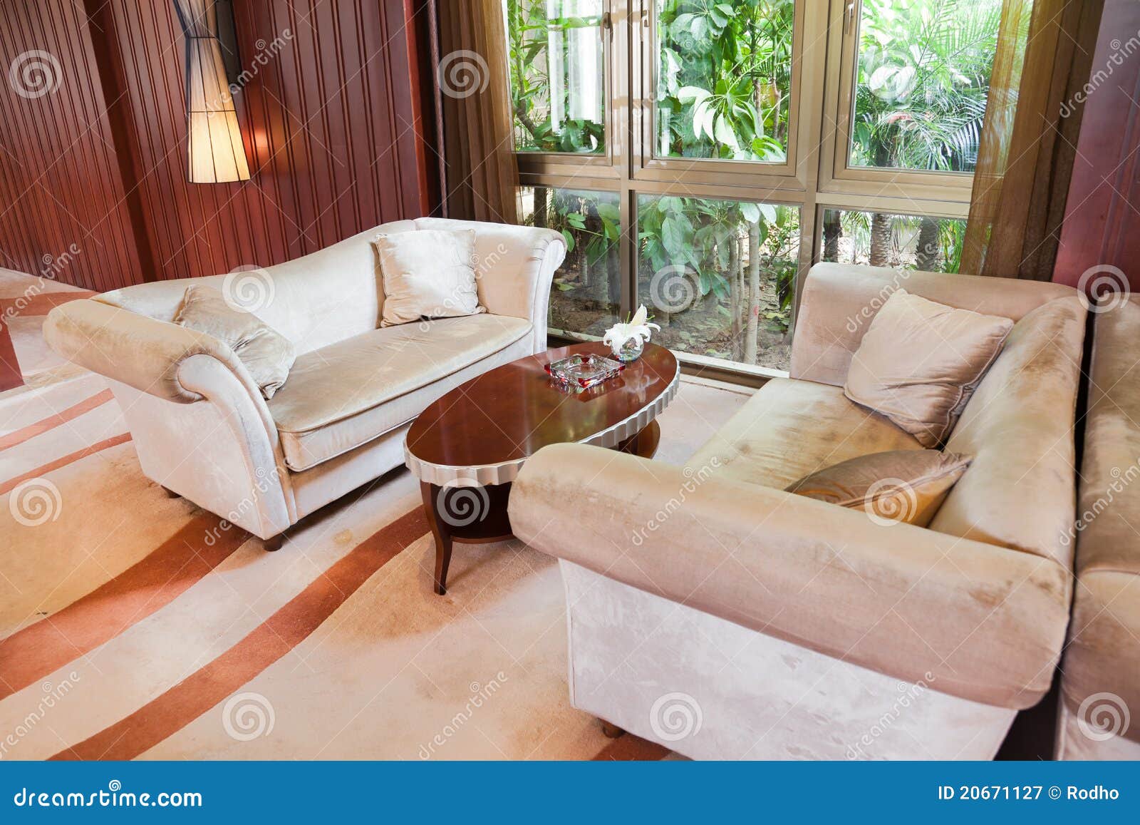 Living Room with Sofa and Table Stock Image - Image of home, chair ...