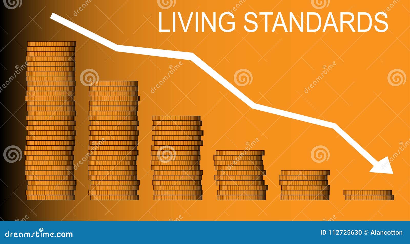 Living Standards Graph stock vector. Illustration of credit - 112725630